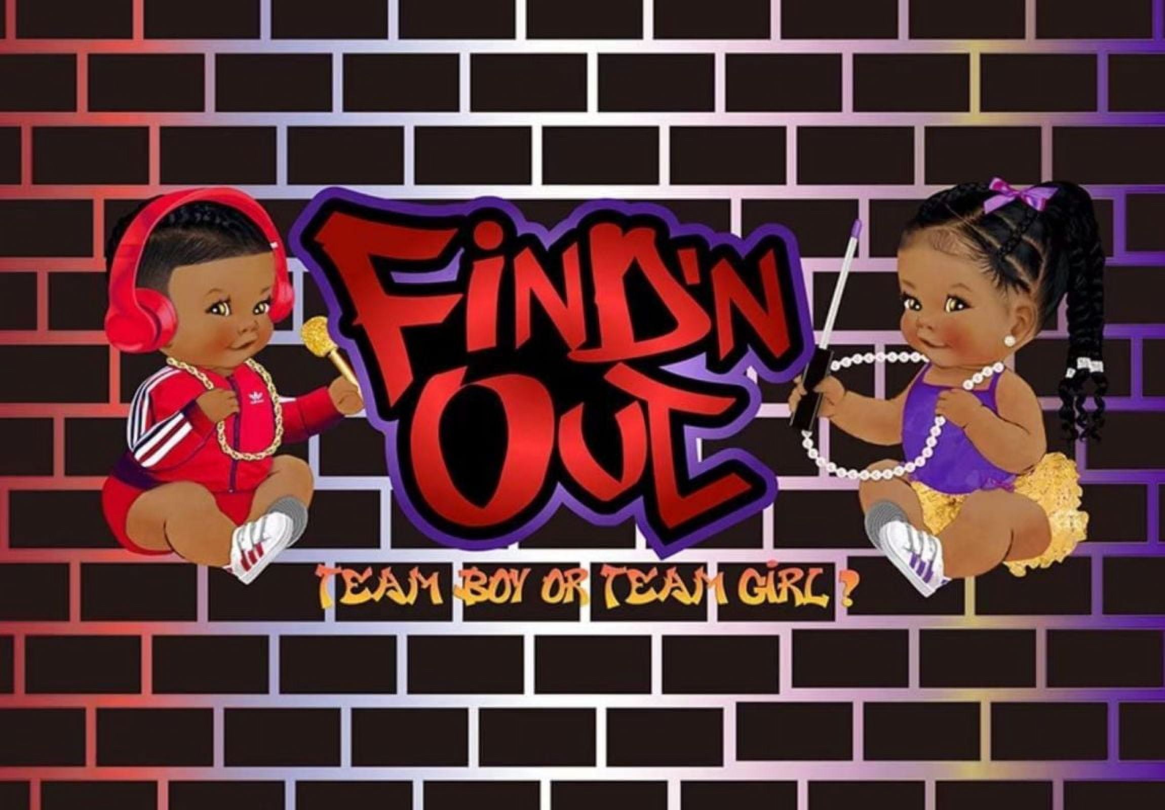 Gender Disclosure Party Background Boys or Backdrop Blue Pink Banner ...