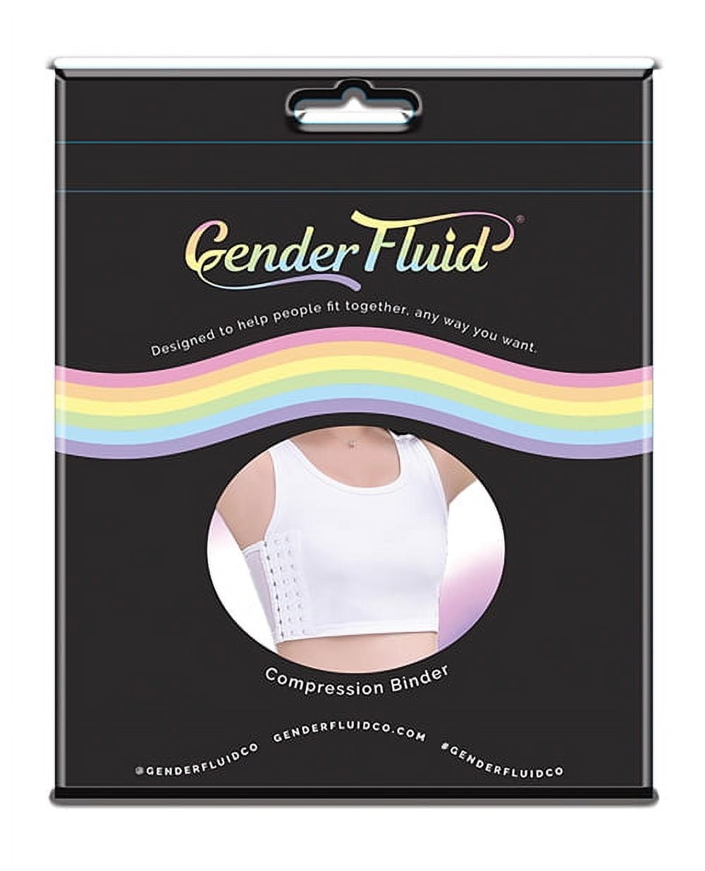 Gender Fluid Chest Compression Binder - L White - Walmart.com