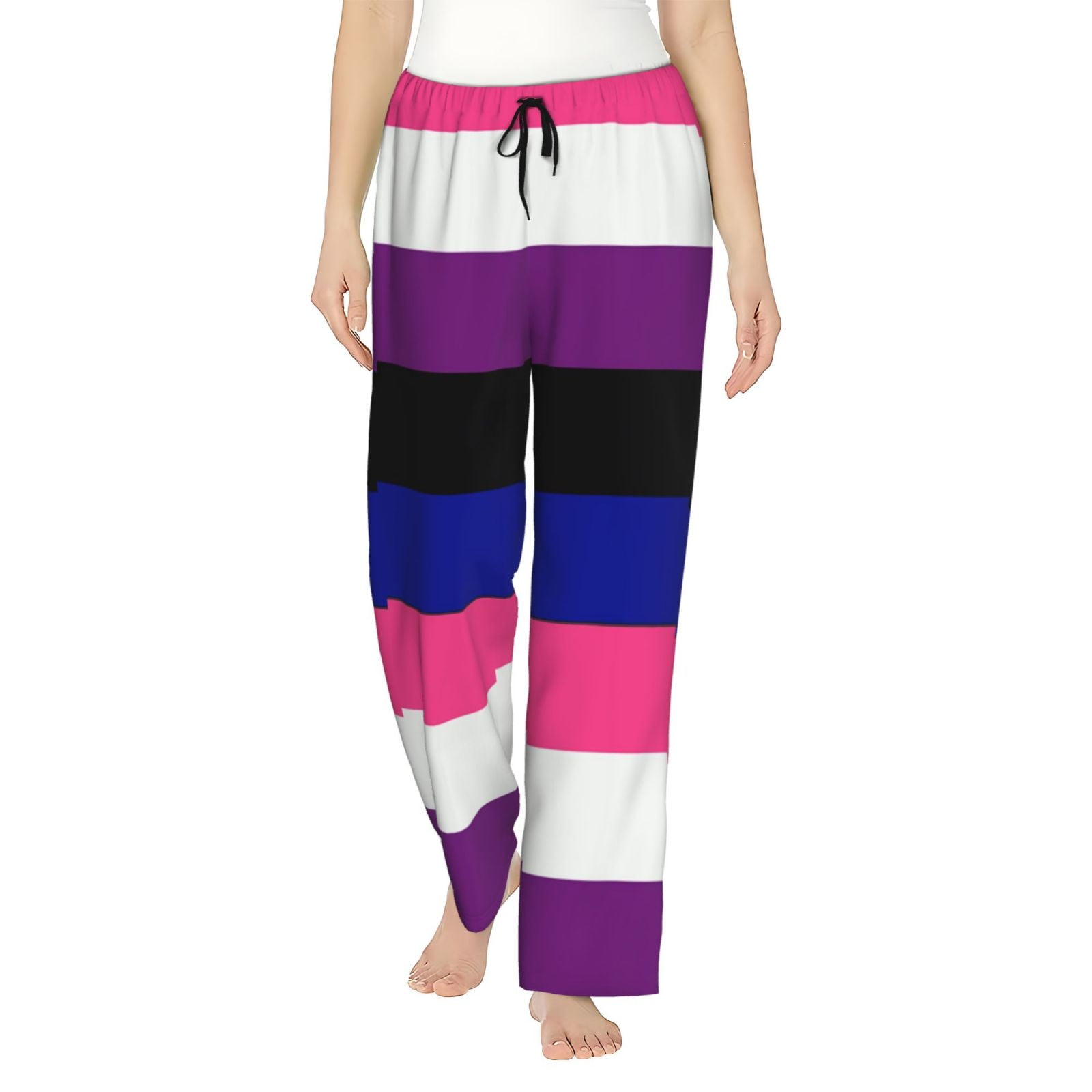 Gender Fluid Pride Flag Women'S Pajama Pants Straight Leg Comfy Lounge ...