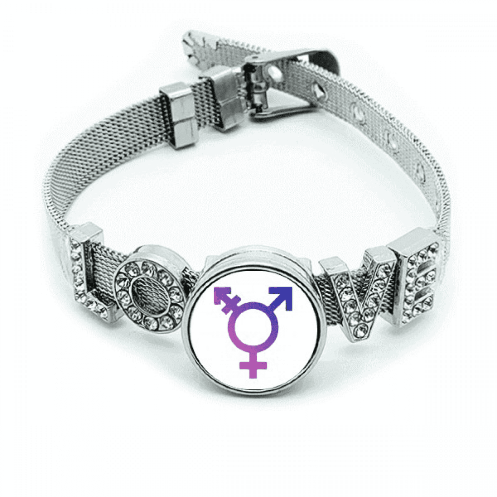 Gender Identity Rainbow Equality Bracelet Wristband Crystal Love ...