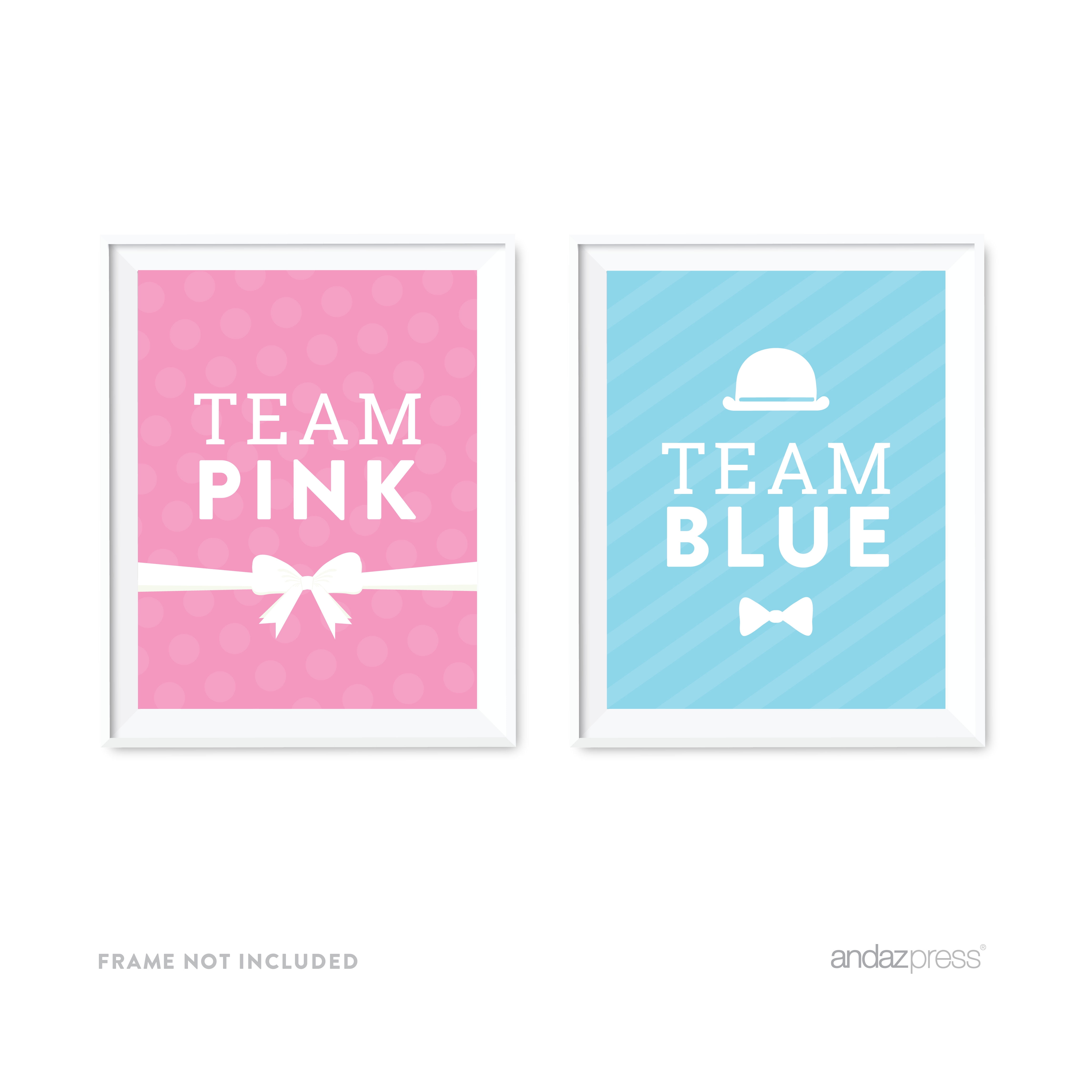 Gender Reveal Baby Shower Team Pink/Blue Party Signs, 2-Pack - Walmart.com