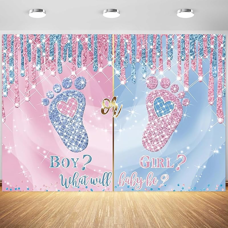 Gender Reveal Backdrop Boy or Girl What Will Baby Be Photography ...