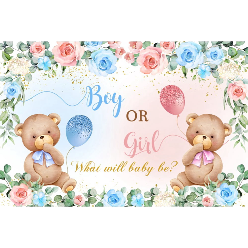 Gender Reveal Backdrop Boy Or Girl He Or She Baby Shower Photography ...