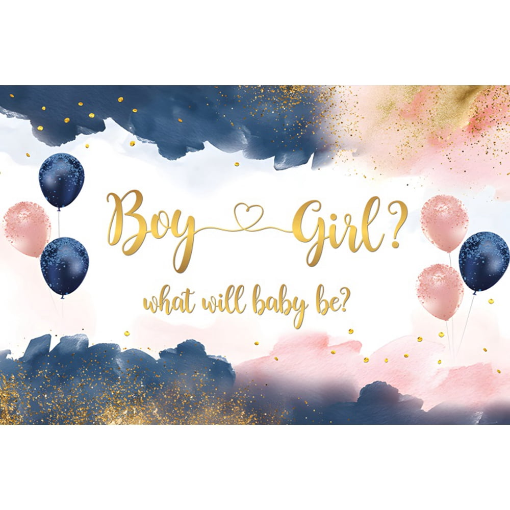 Gender Reveal Backdrop Boy Or Girl He Or She Baby Shower Photography ...