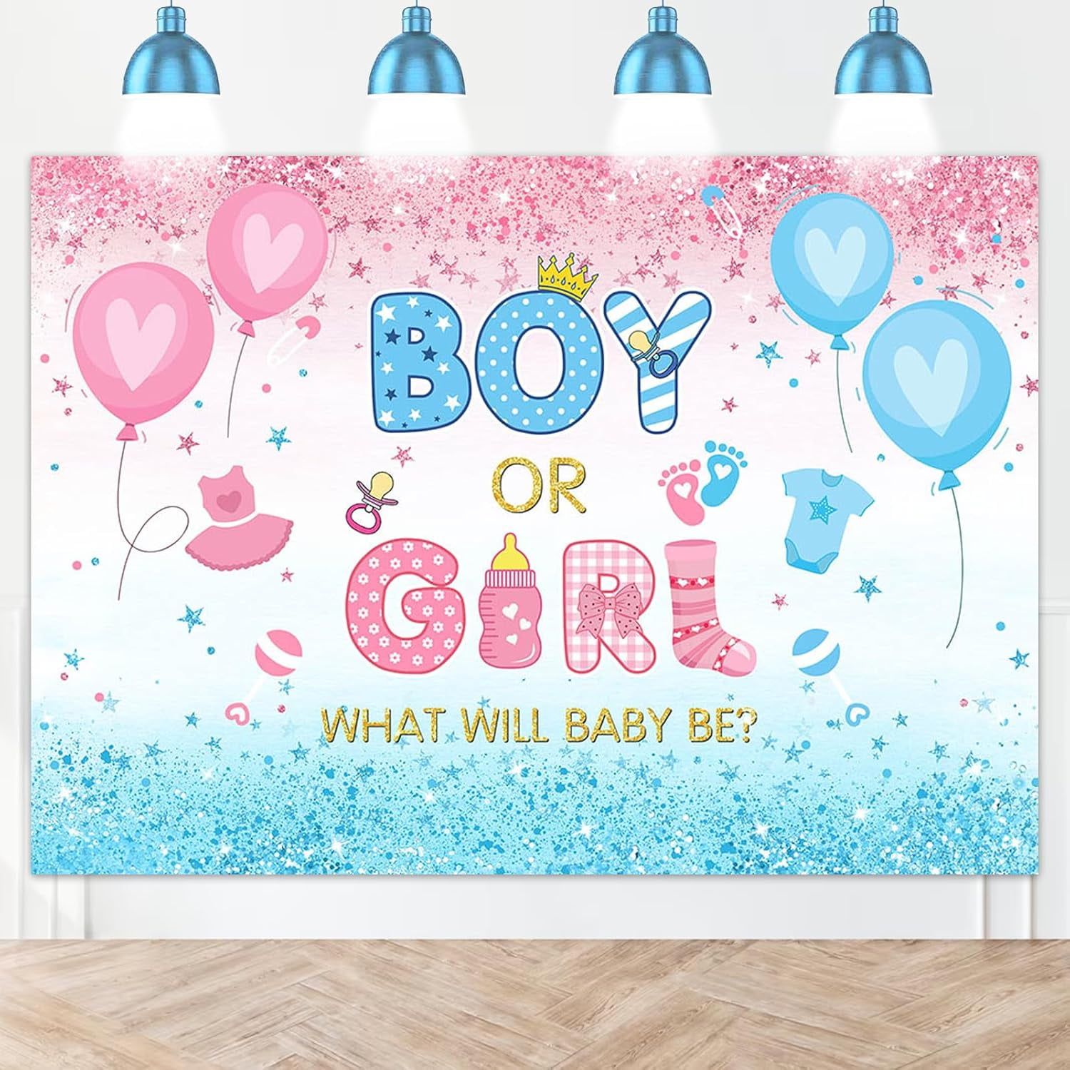 Gender Reveal Backdrop Boy or Girl Backdrop What Will Baby Be ...
