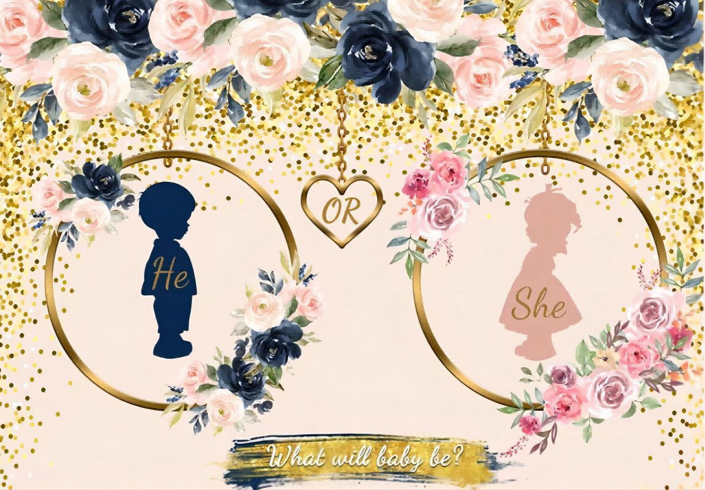 Gender Reveal Background Boy or Girl Baby Welcome Party Birthday ...