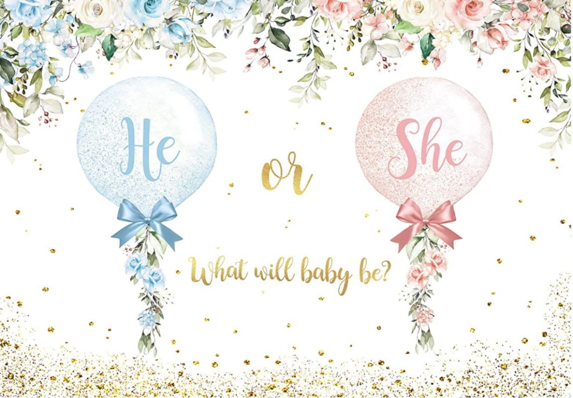 Gender Reveal Background Boy or Girl Baby Welcome Party Birthday ...