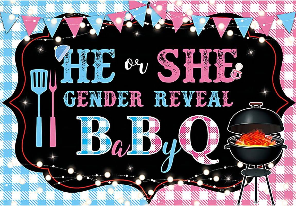 Gender Reveal Background Boy or Girl Baby Welcome Party Birthday ...