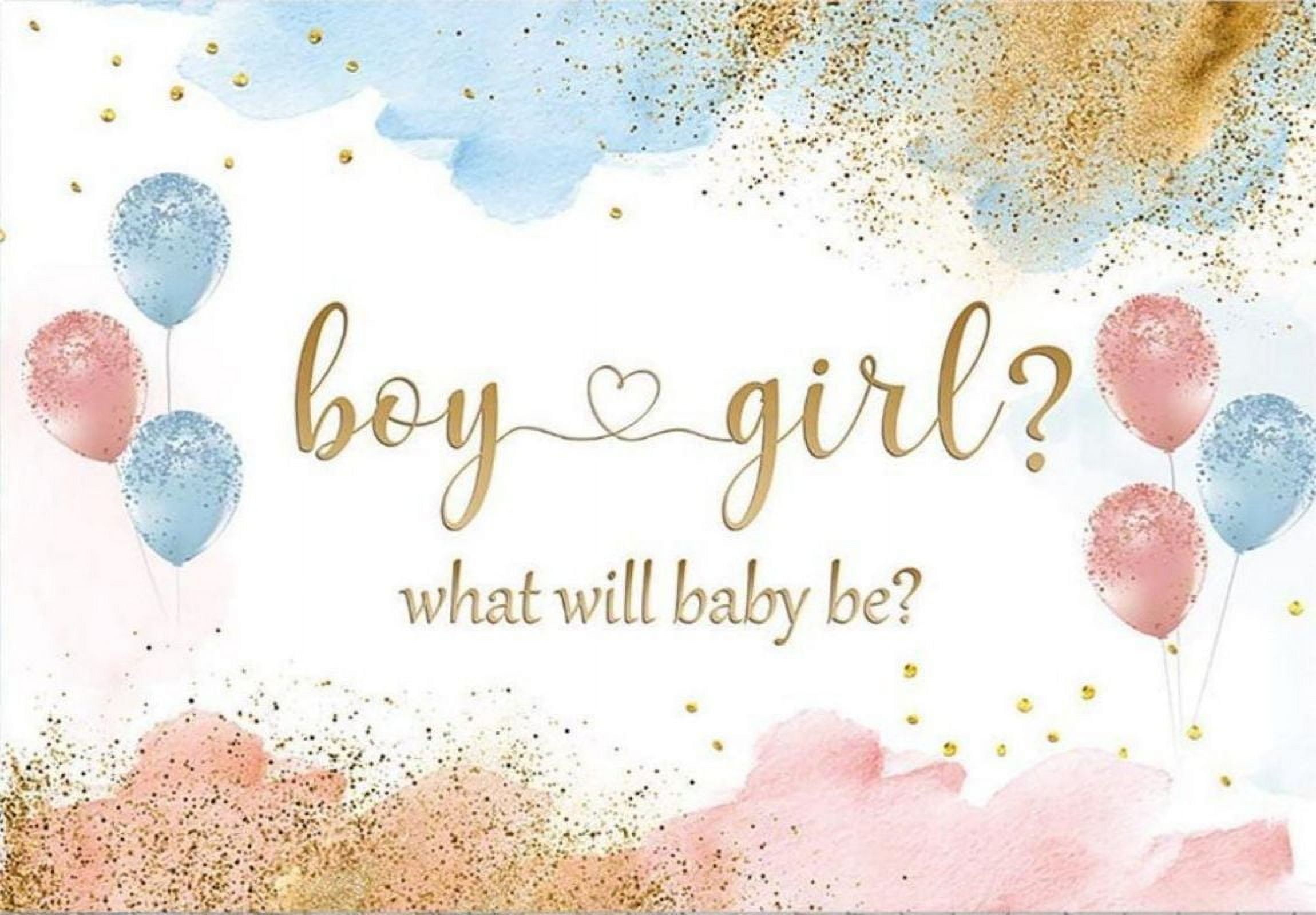 Gender Reveal Background Custom Birthday Backdrop He Or She ration ...
