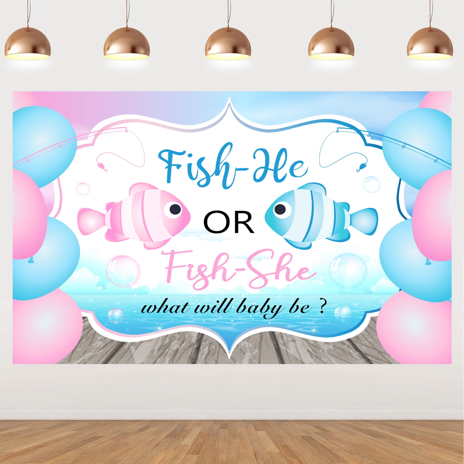 Cheereveal Fish He or Fish She Party Banners Multicolor - Walmart.com