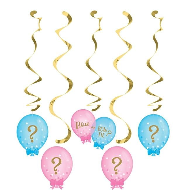 Gender Reveal Balloons Dizzy Danglers, 5 Count - Walmart.com