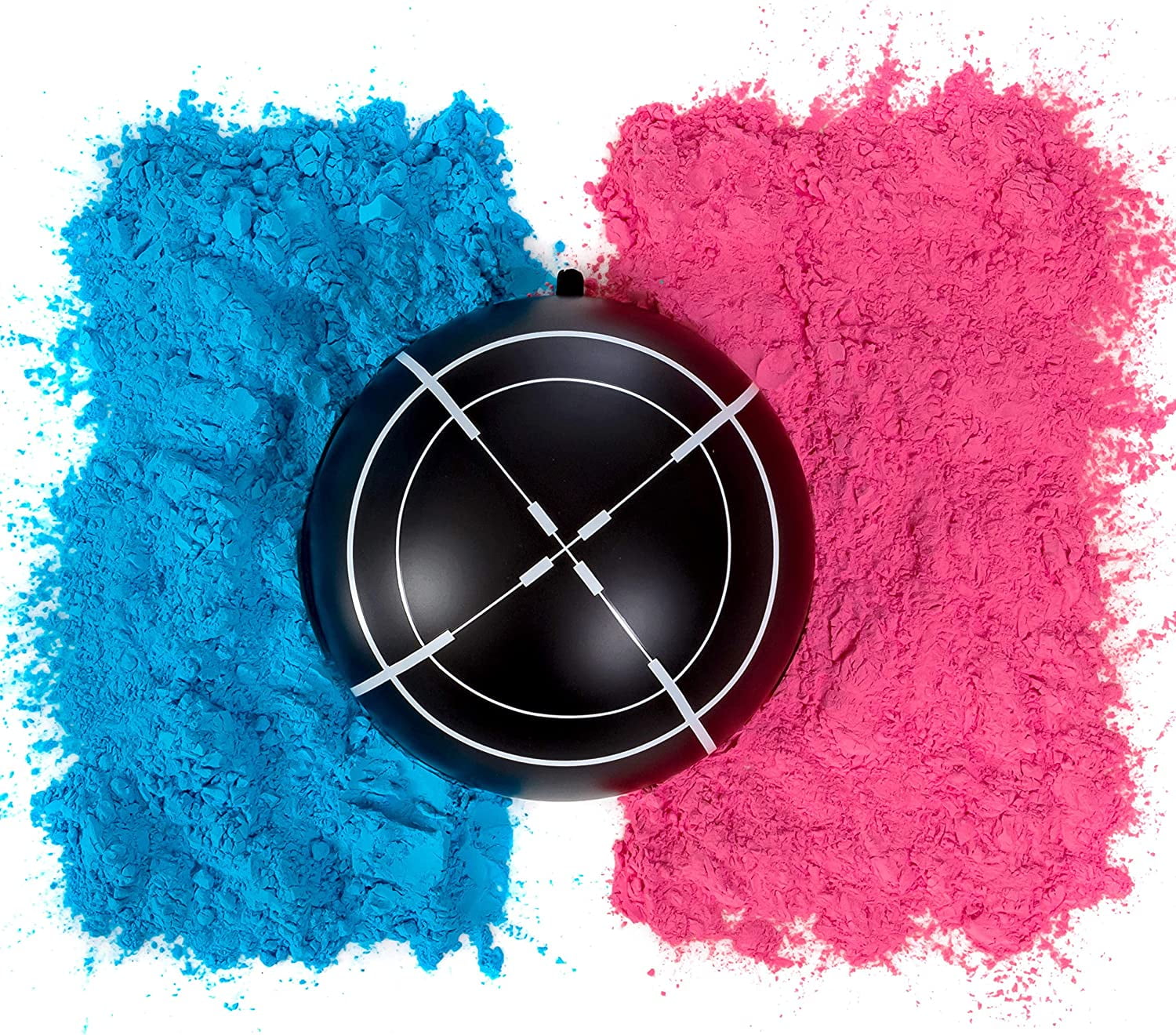Gender Reveal Black Target Ball | Pink & Blue Kit | Powder 6 Inch ...