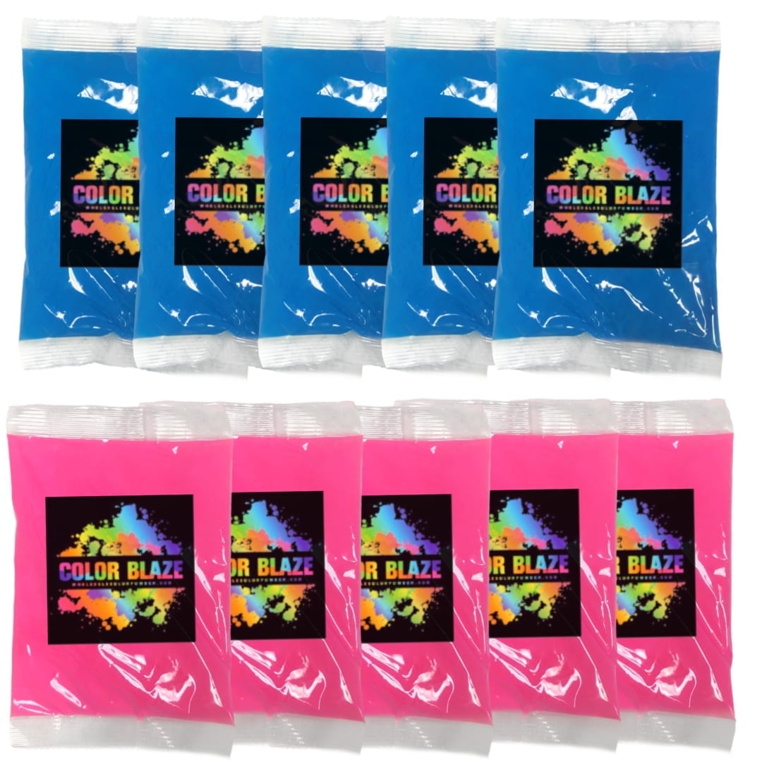 Gender Reveal Baby Burnout Color Powder Combo - 5 Pink/5 Blue Exhaust ...