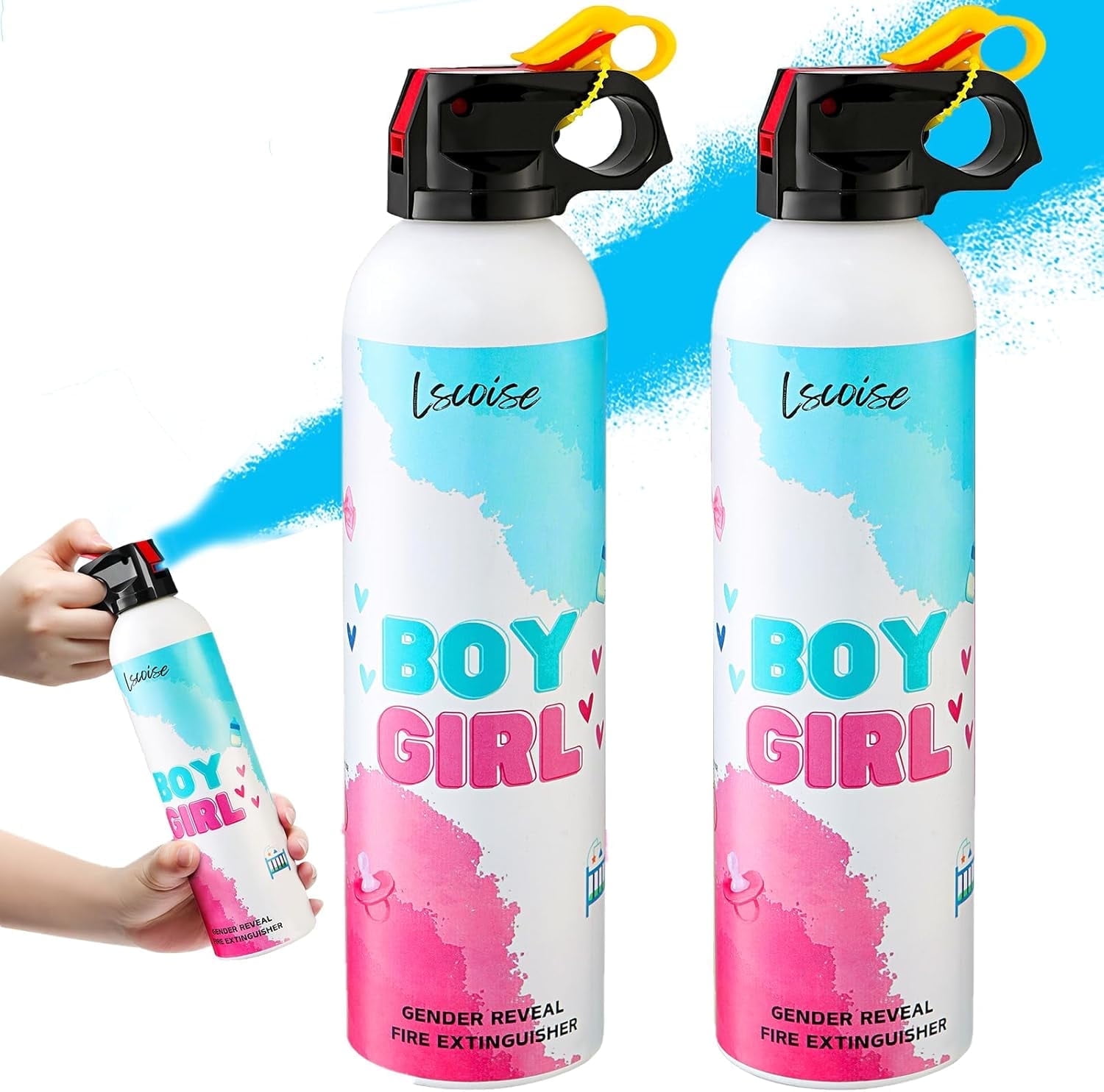 Gender Reveal Confetti Powder Cannon, Color Blaster Party Popper for ...