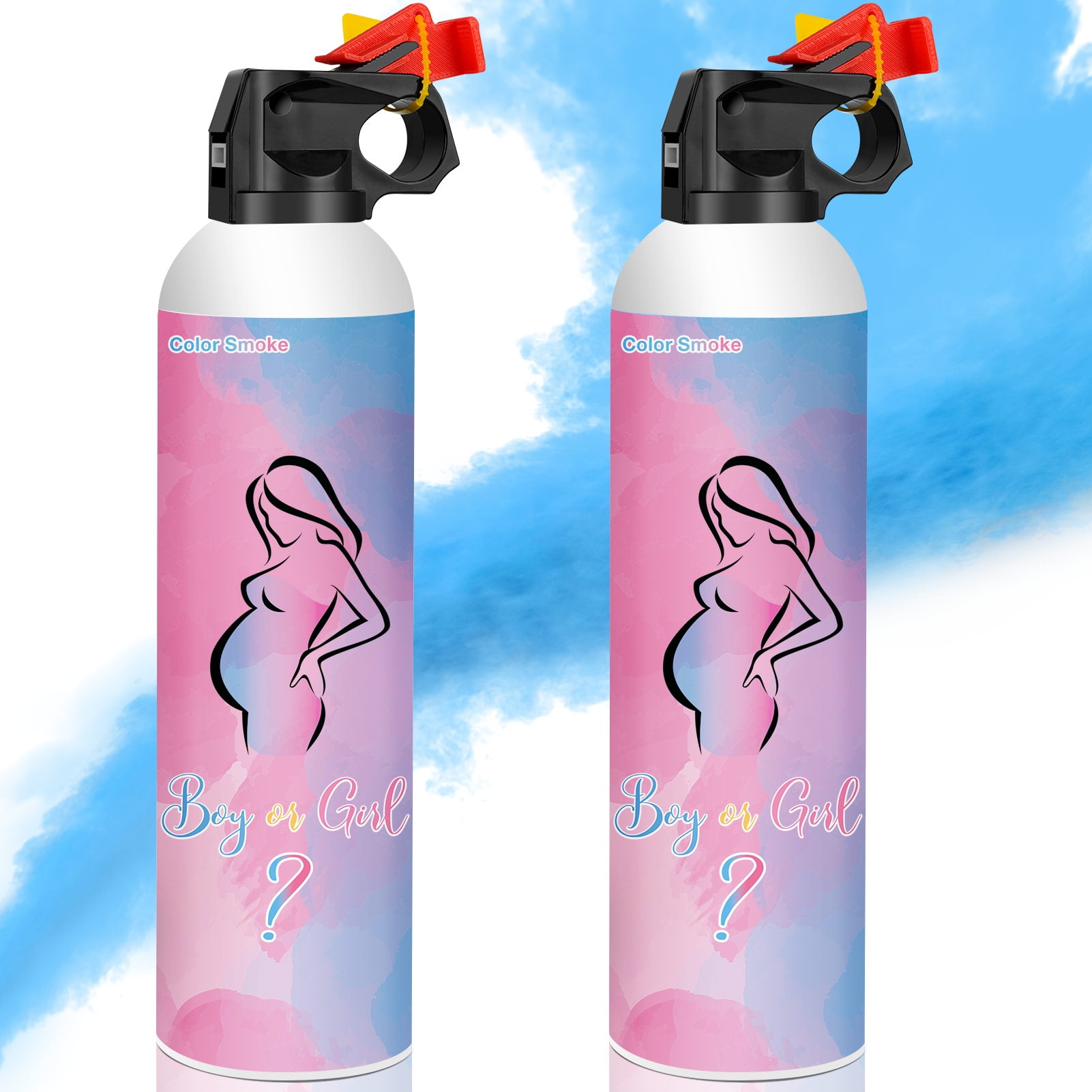 Biodegradable Gender Reveal Smoke Bombs - Confetti Powder Cannon, Fire ...