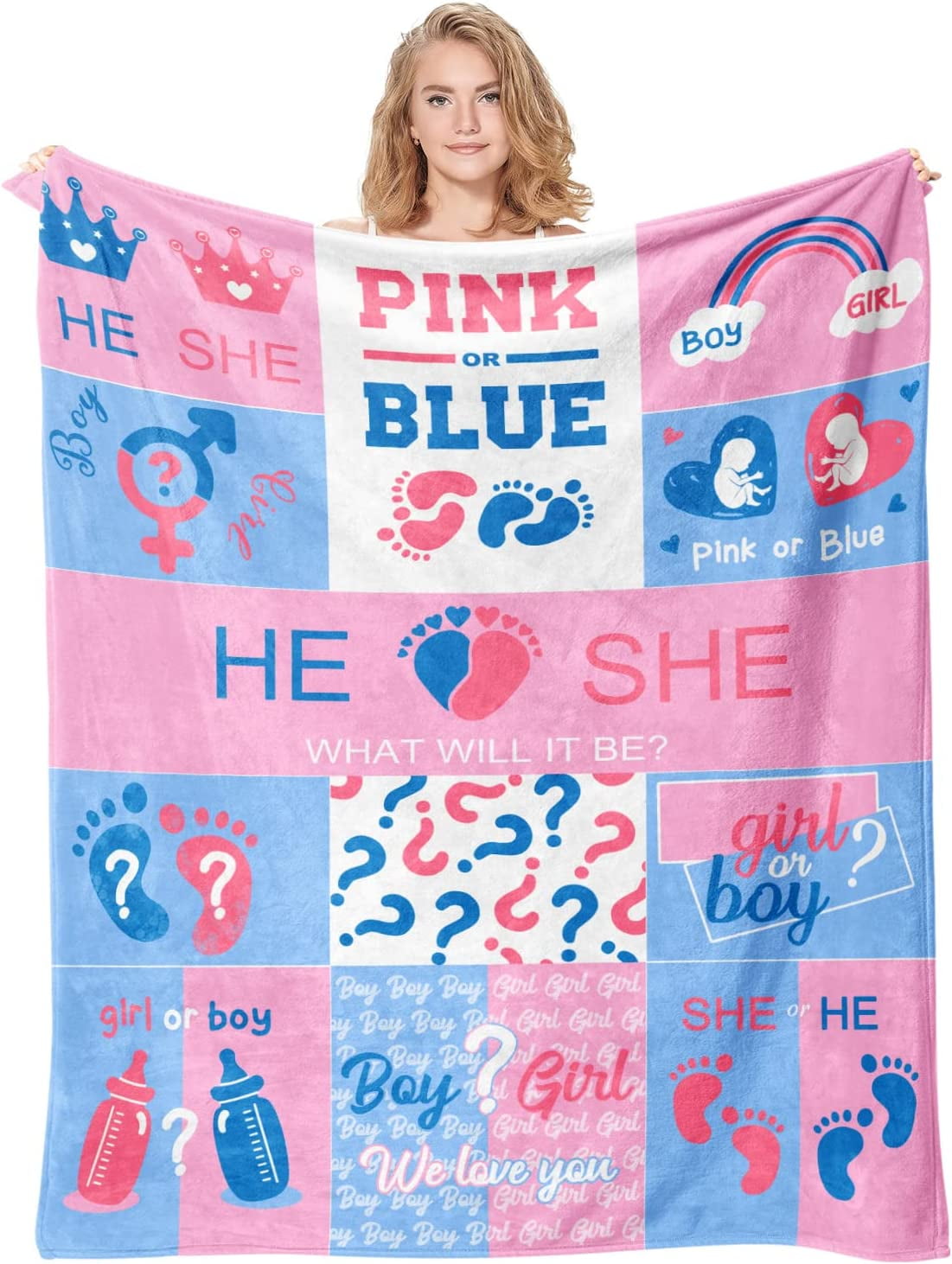 Gender Reveal Gifts for Parents to Be 2023, Gender Reveal Blanket 60 ...