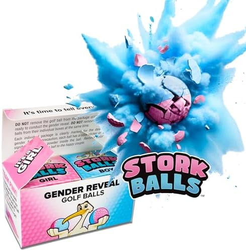 Gender Reveal Golf Ball (2 Pack) - Exploding Golf Balls with Pink and ...