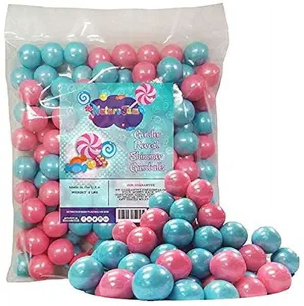 Gender Reveal Gumballs Shimmer Pearl Pink and Blue Bubble Gum 2 Pounds ...