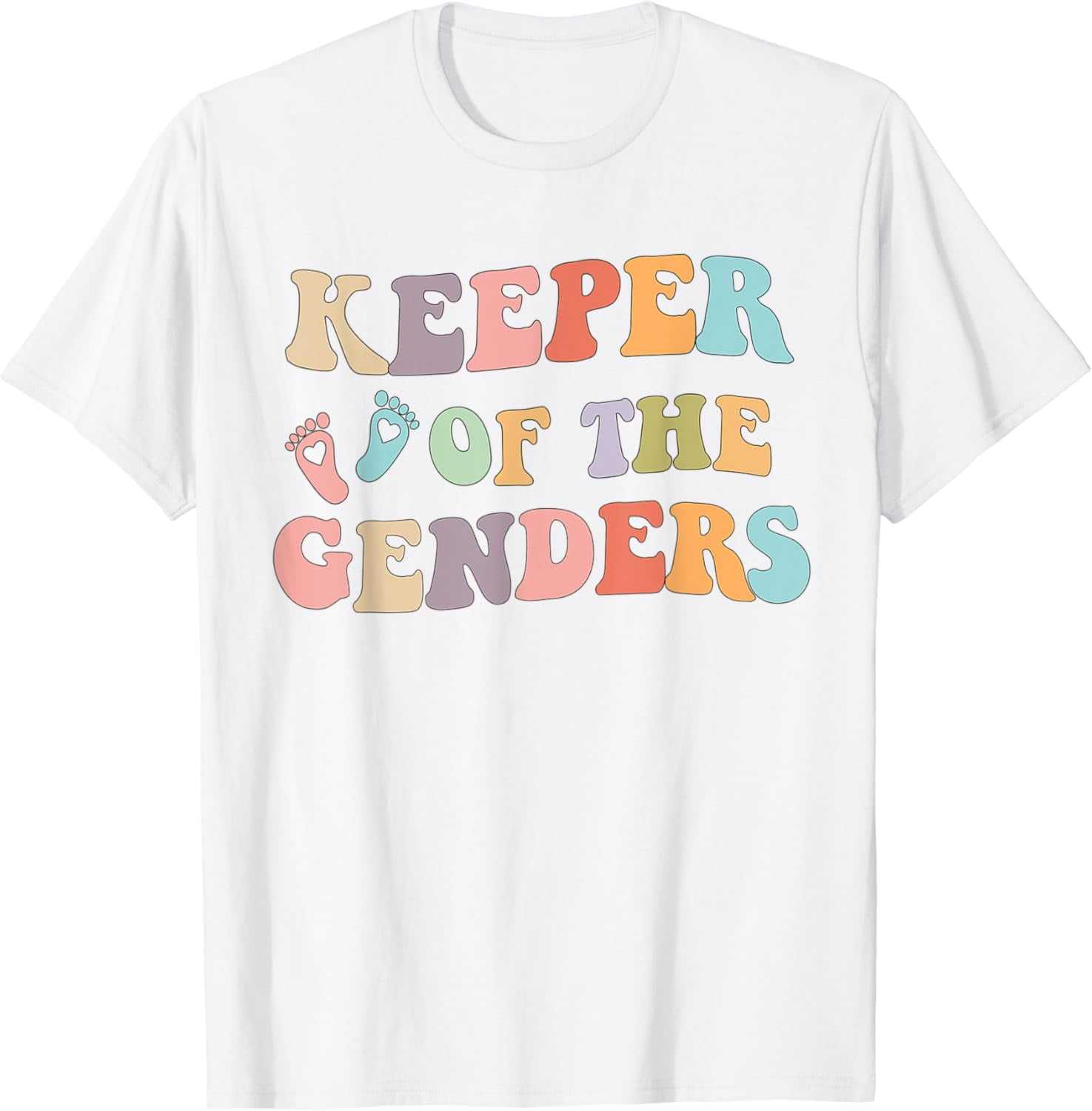 Gender Reveal Keeper of the Genders for twin keeper Cotton T-Shirt ...