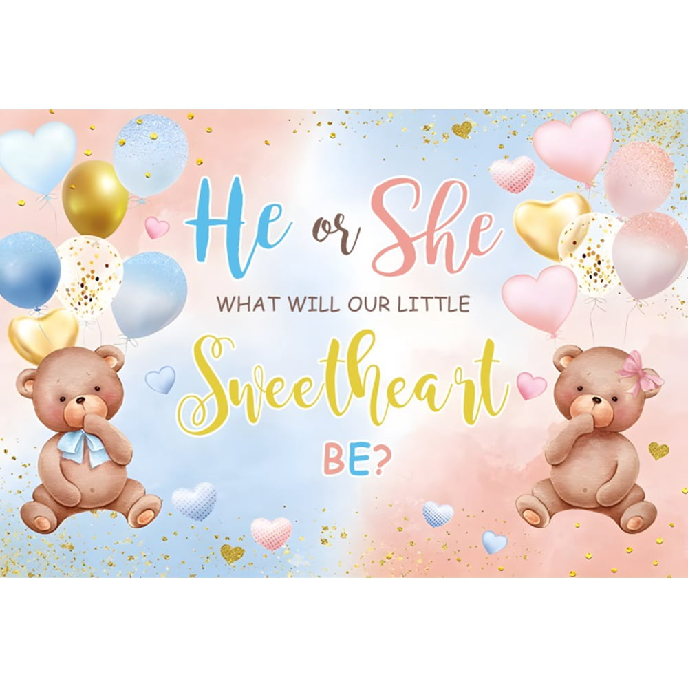 Gender Reveal Newborn Photography Backdrop Boy Or Girl Baby Shower ...