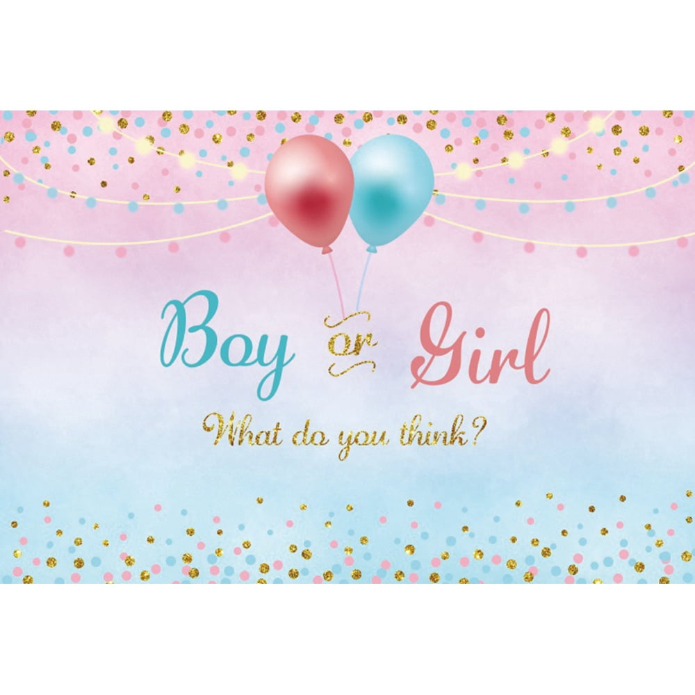 Gender Reveal Newborn Photography Backdrop Boy Or Girl Baby Shower ...