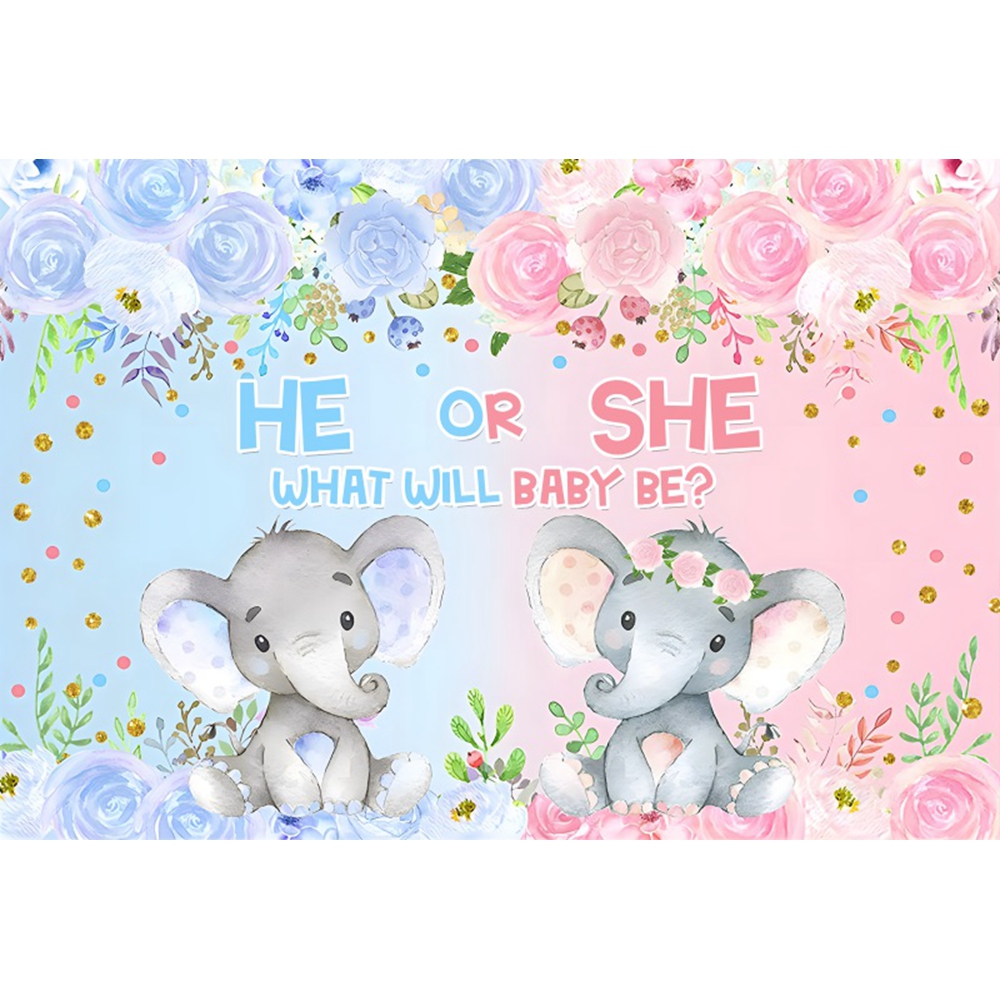 Gender Reveal Newborn Photography Backdrop Boy Or Girl Baby Shower ...