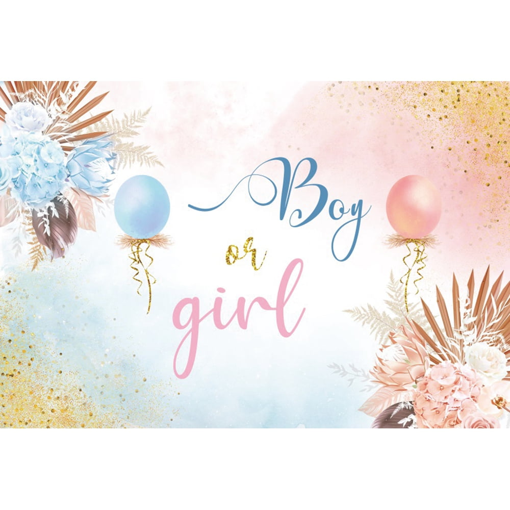 Gender Reveal Newborn Photography Backdrop Boy Or Girl Baby Shower ...