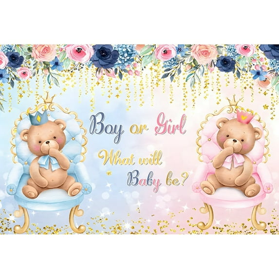 Gender Reveal Newborn Photography Backdrop Boy Or Girl Baby Shower ...