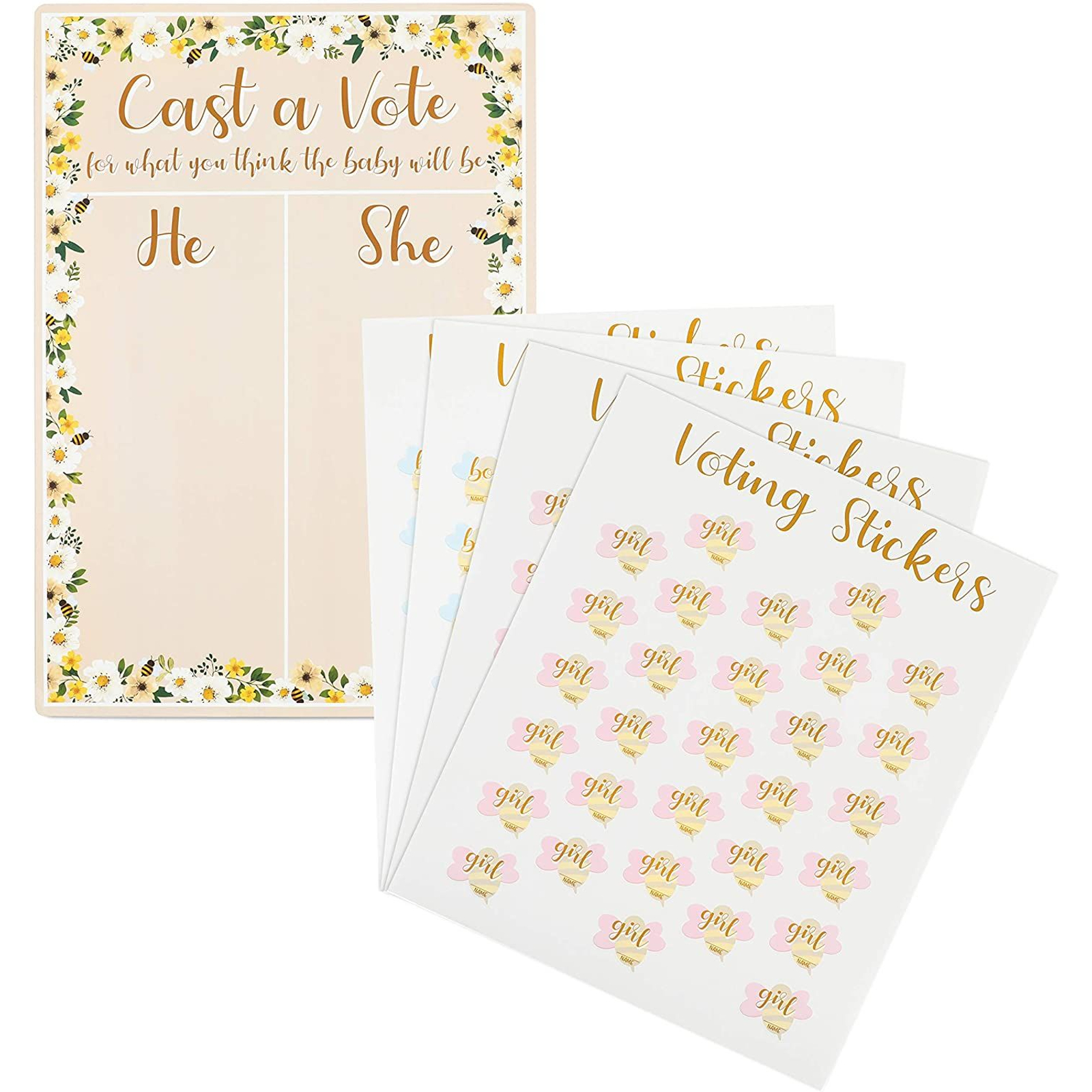 Boy or Girl?Twins-Baby Guessing Game and Keepsake, Small-35 Players ...