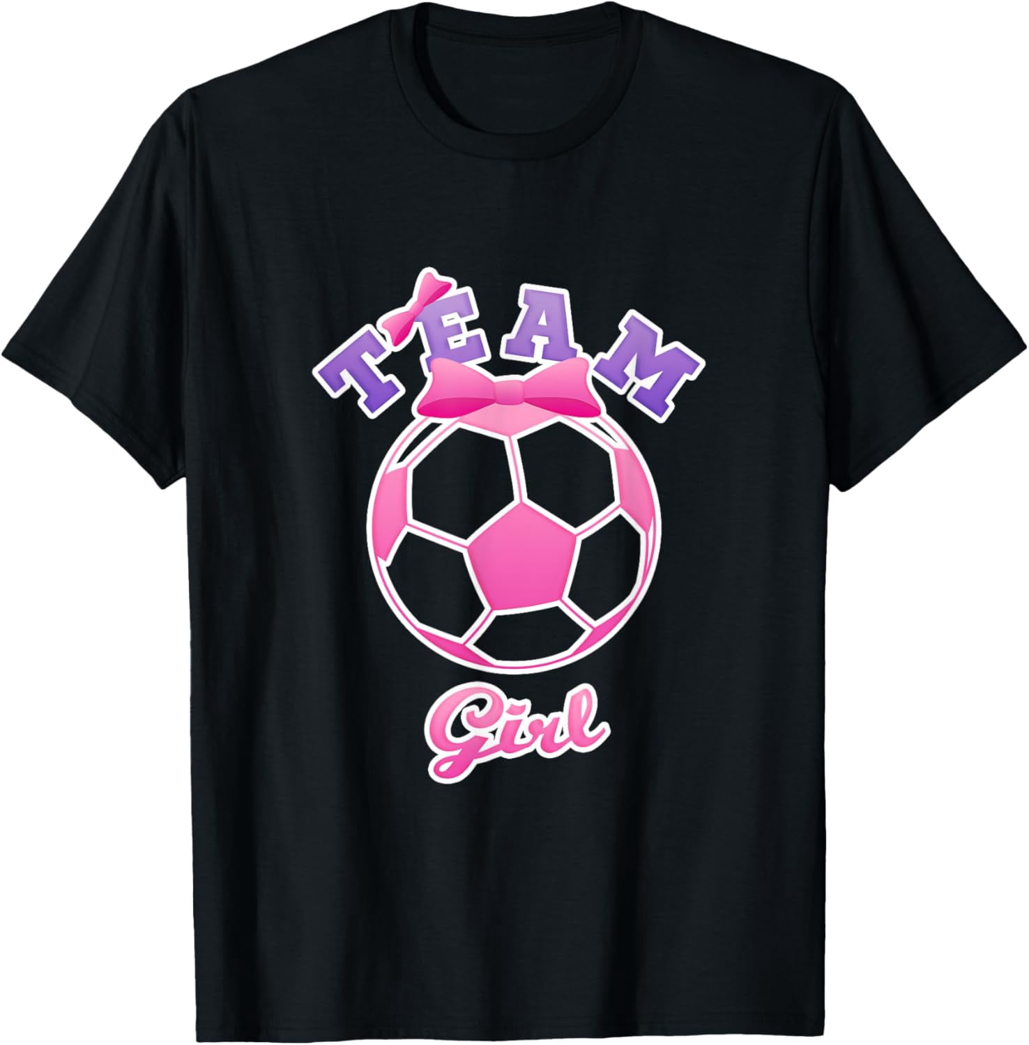 Gender Reveal Party | Team Girl, Pink Soccer Ball T Shirt T-Shirt ...