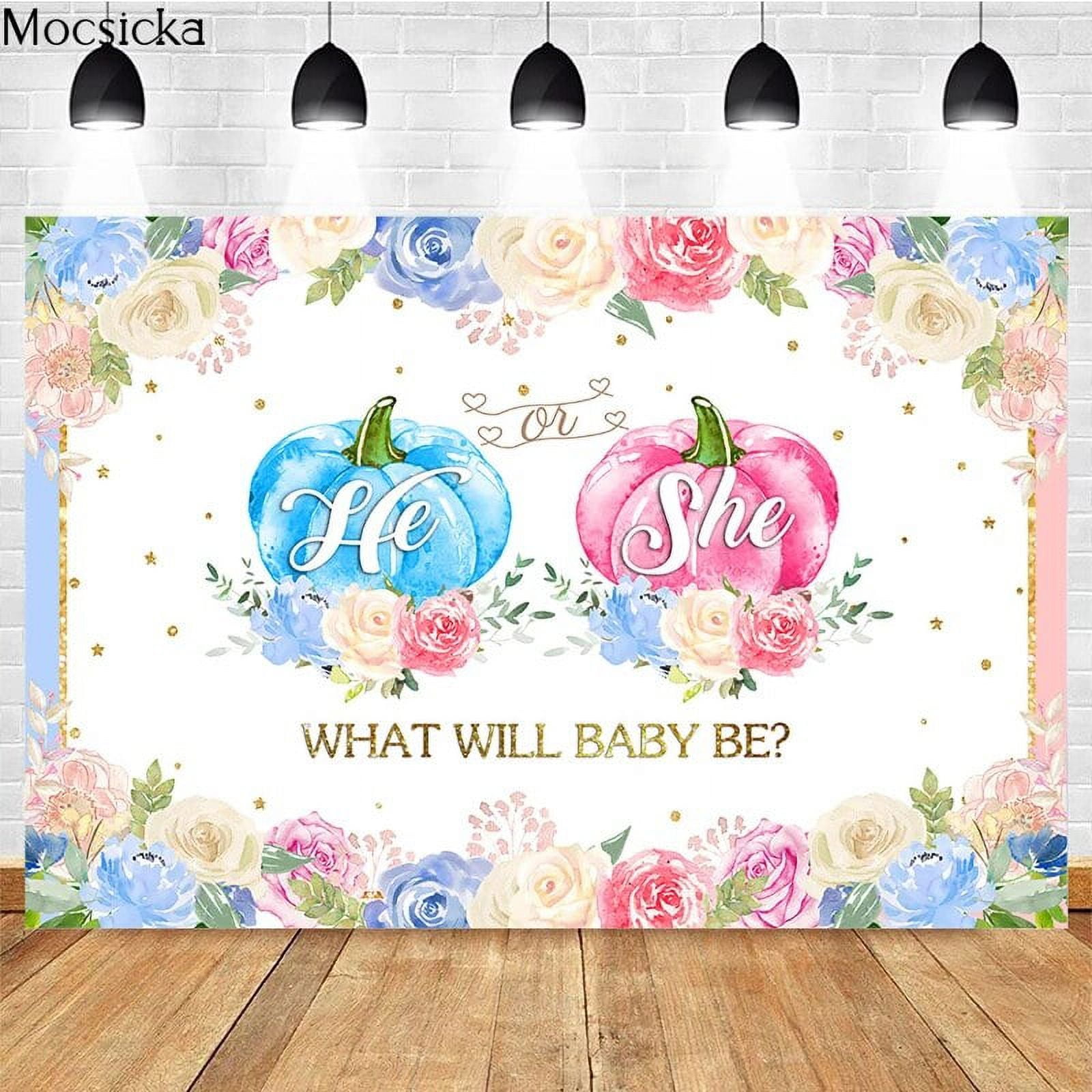 Gender Reveal Photography Background Pumpkin Flowers Decoration Props ...