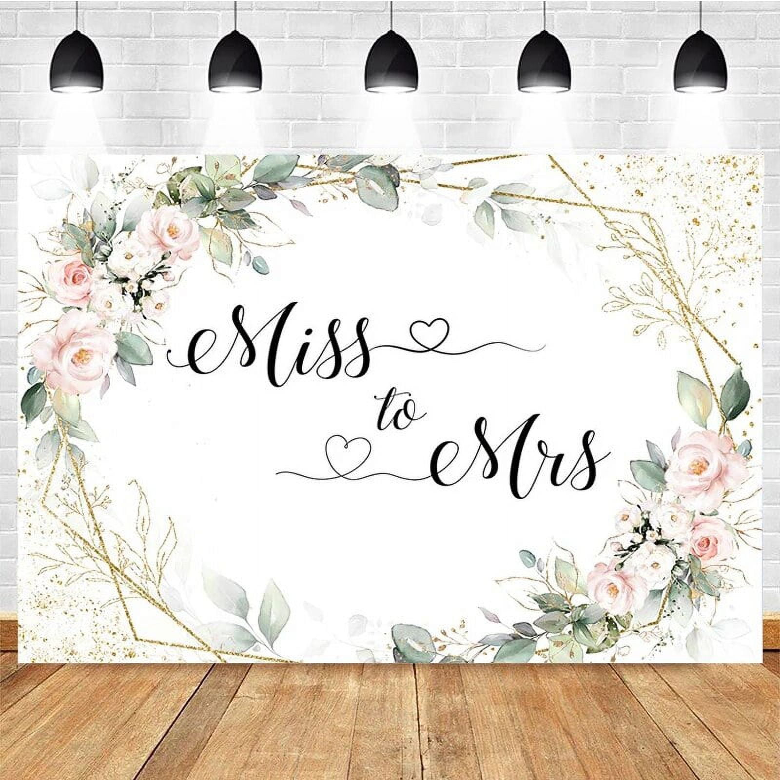 Gender Reveal Photography Background Watercolor Flowers Green Leaf ...