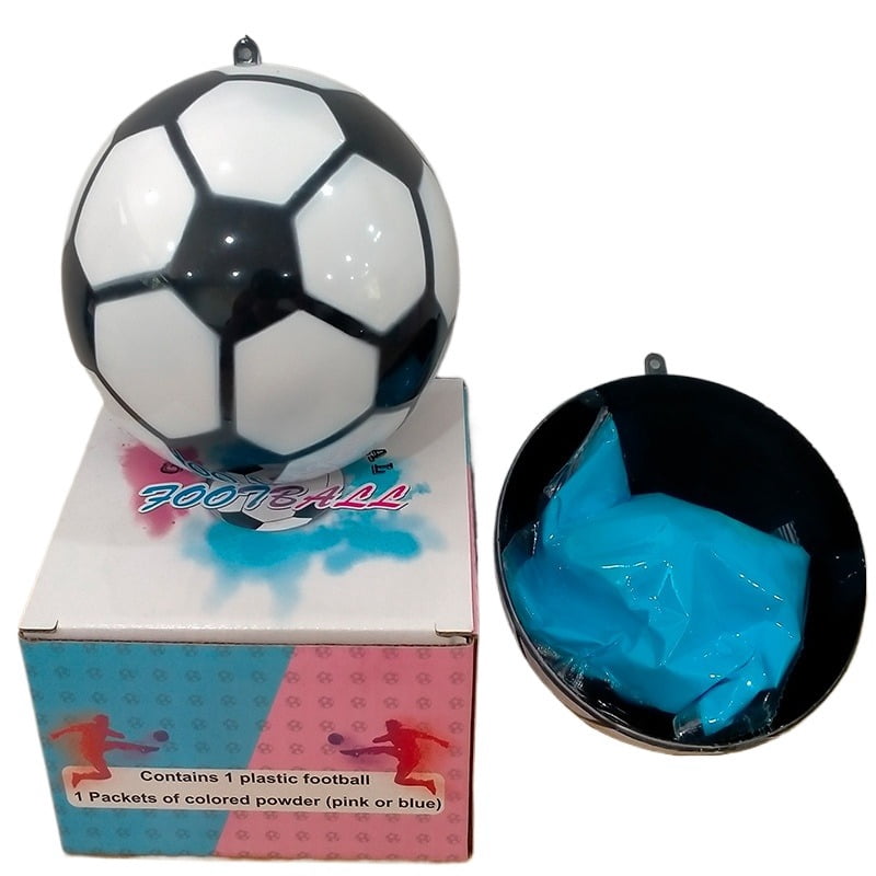 Gender Reveal Powder Soccer Ball Blue Pink Boy Girl Baby Party Supplies ...