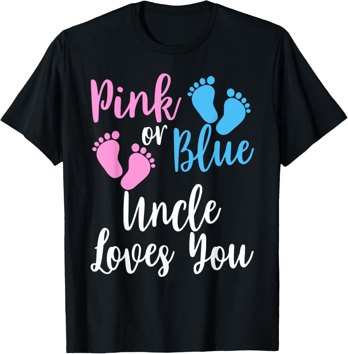 Gender Reveal Shirt - Pink or Blue Uncle Loves You - Walmart.com