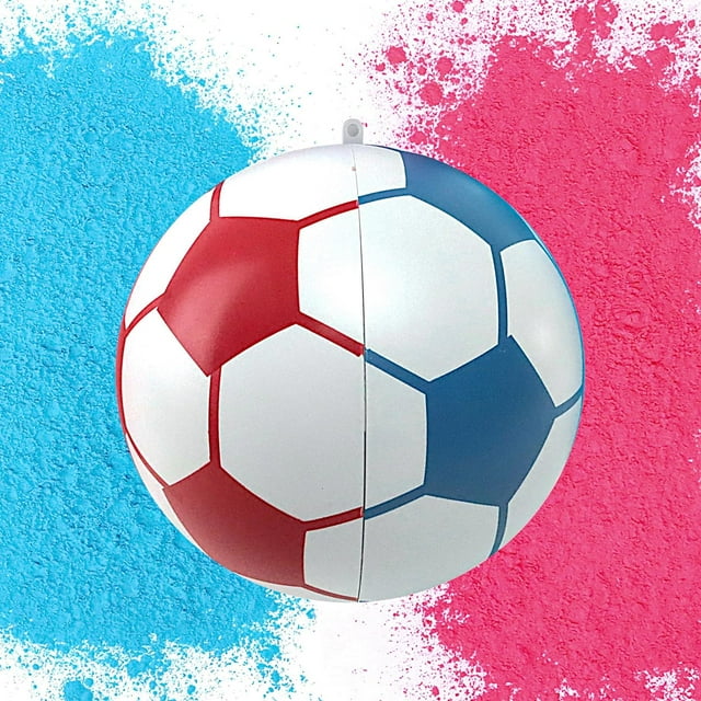 Gender Reveal Soccer Ball | Blue and Pink Powder Kit | Non-Transparent ...