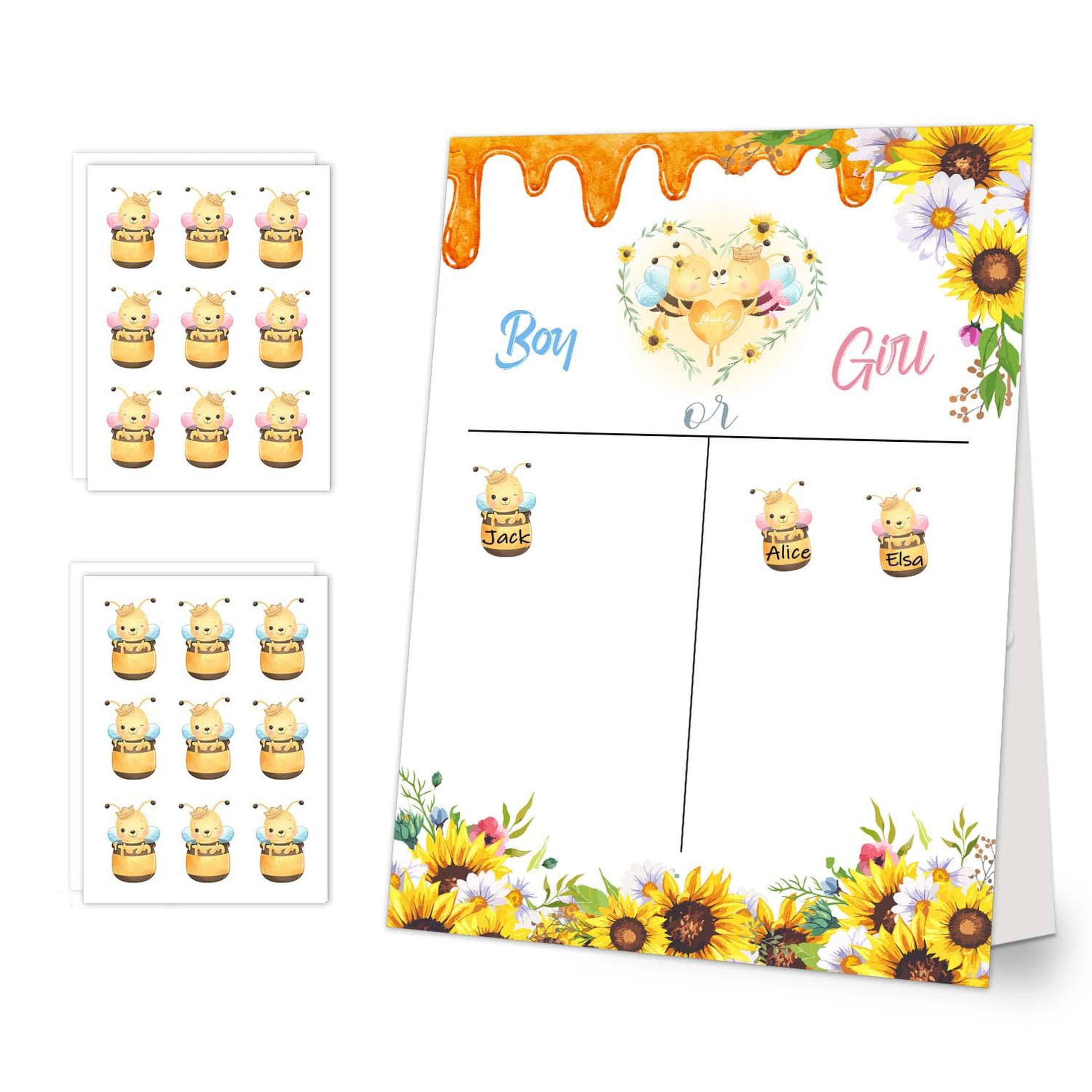 Gender Reveal Voting Board Game - Fun Baby Shower Activity with 36 ...