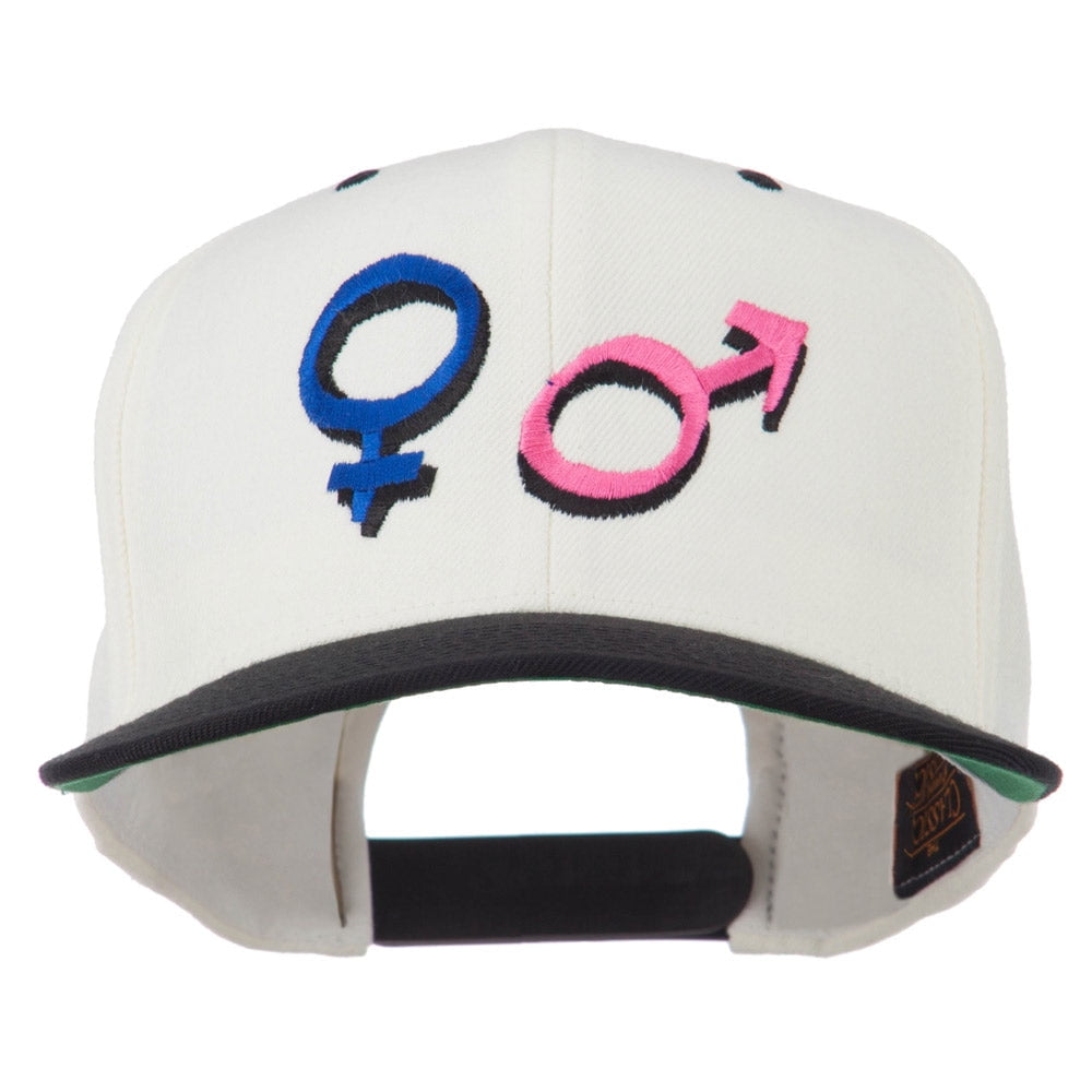 Gender Signs Embroidered Cap - Natural Black OSFM - Walmart.com