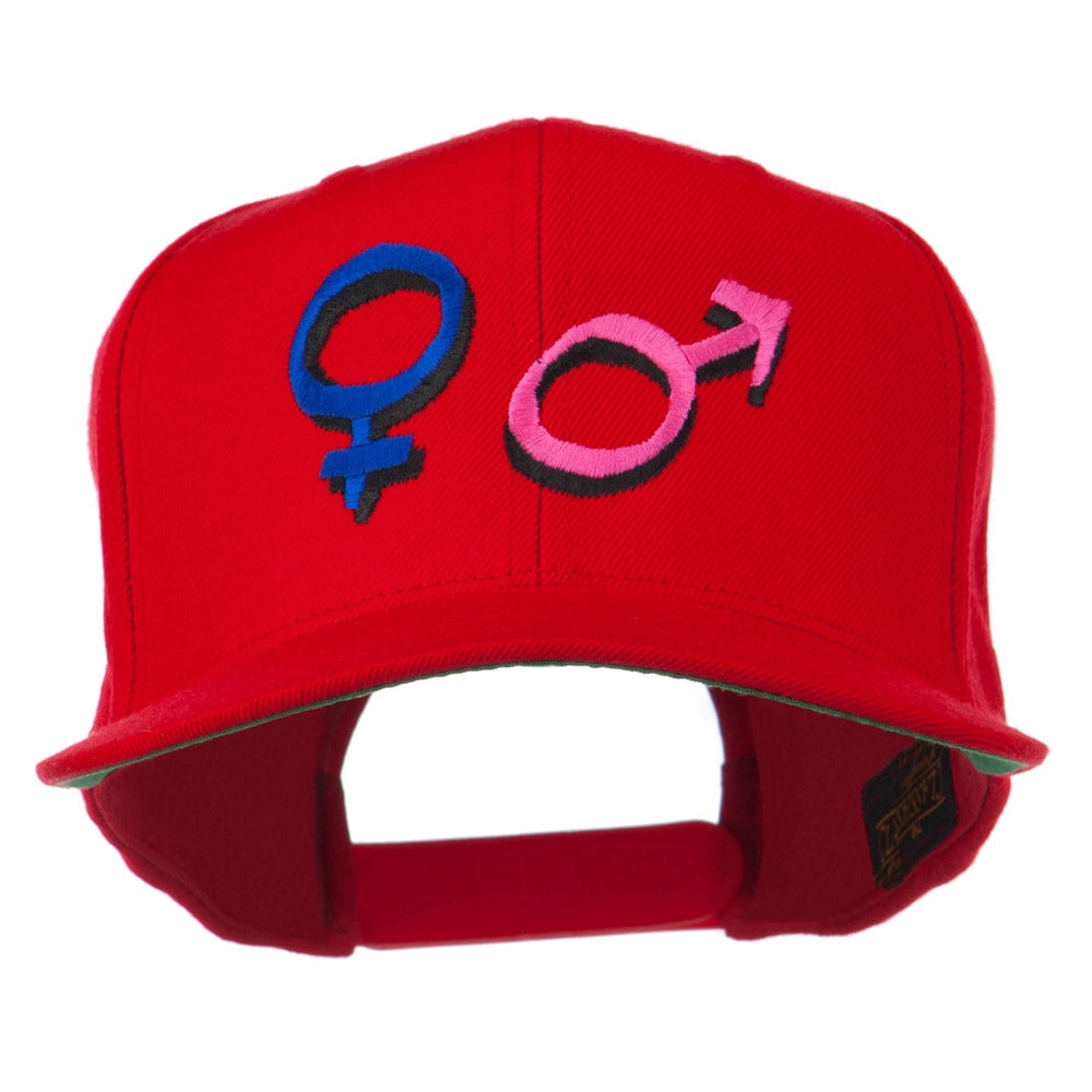 Gender Signs Embroidered Cap - Red OSFM - Walmart.com