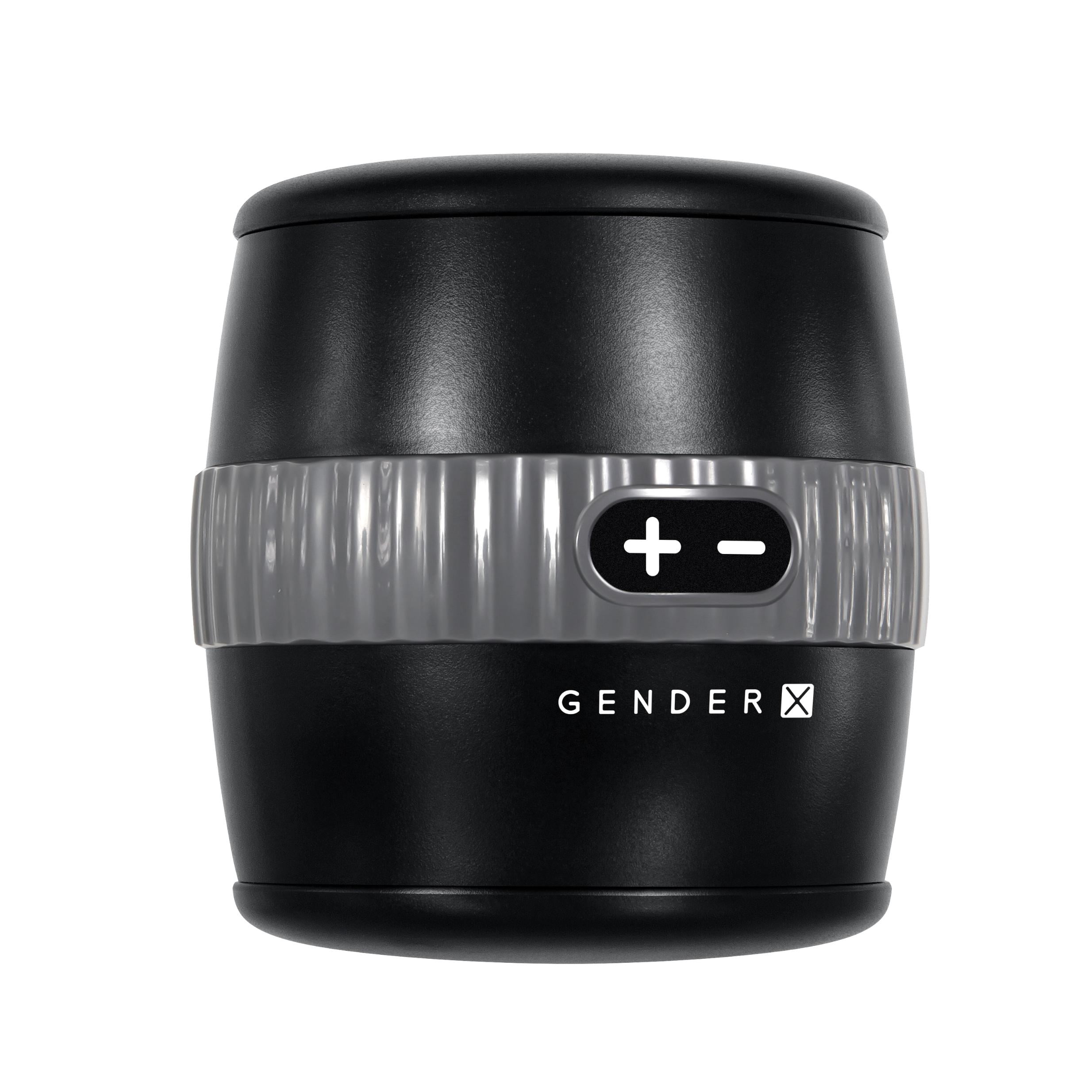 Gender X Barrel Of Fun Rechargeable Open-Ended Vibrating Stroker Black ...