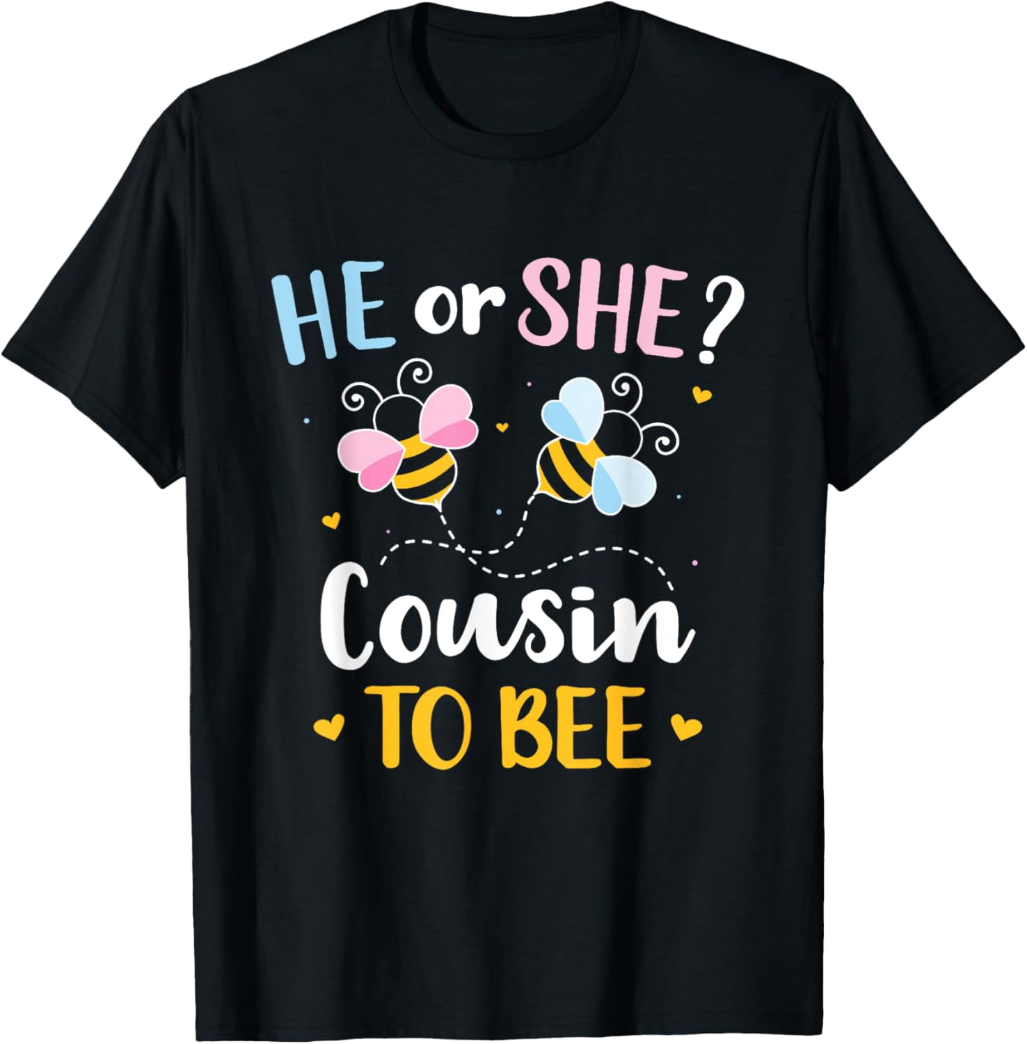 Gender reveal he or she cousin matching family baby party T-Shirt ...