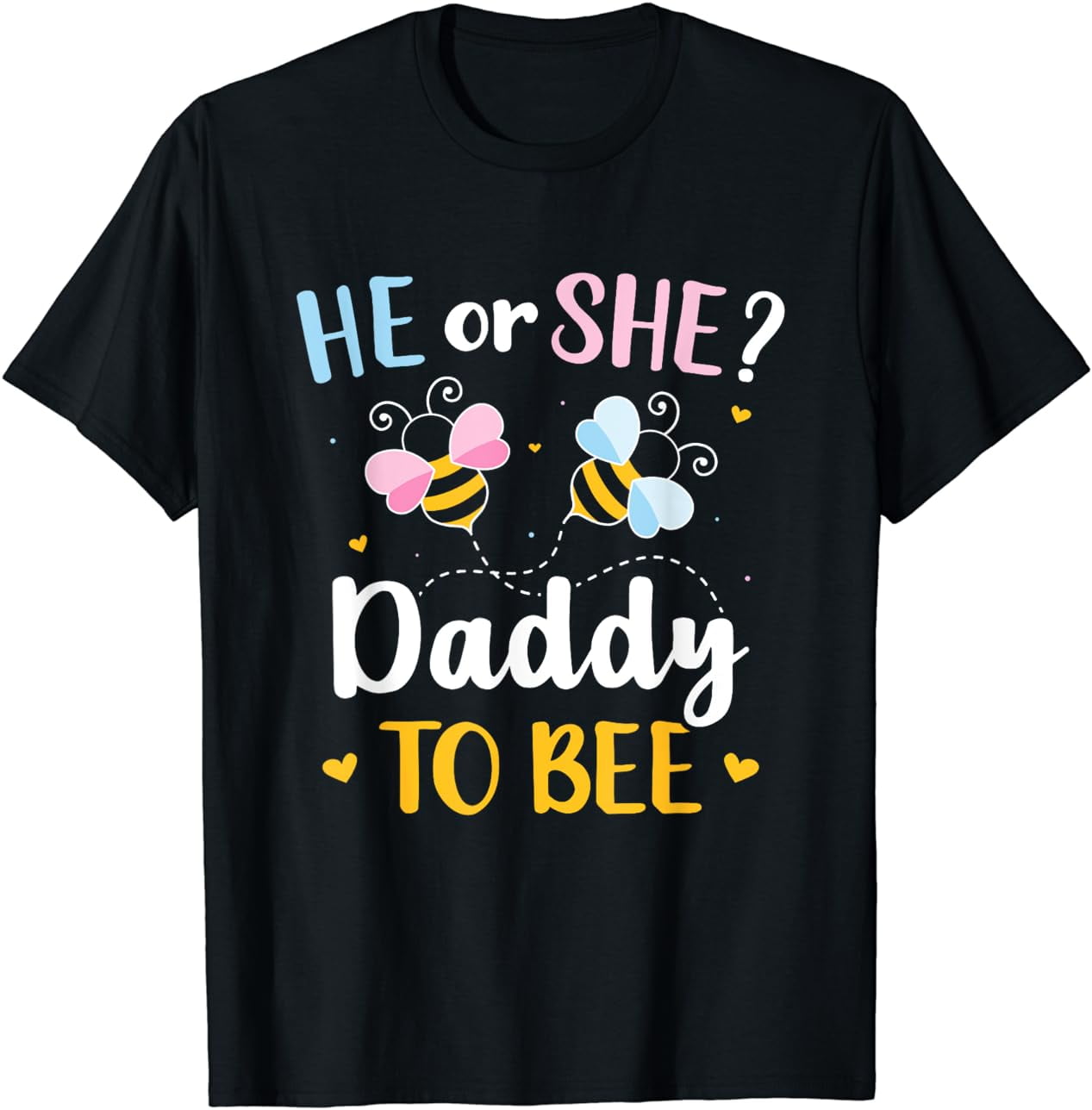 Gender reveal he or she daddy matching family baby party T-Shirt ...