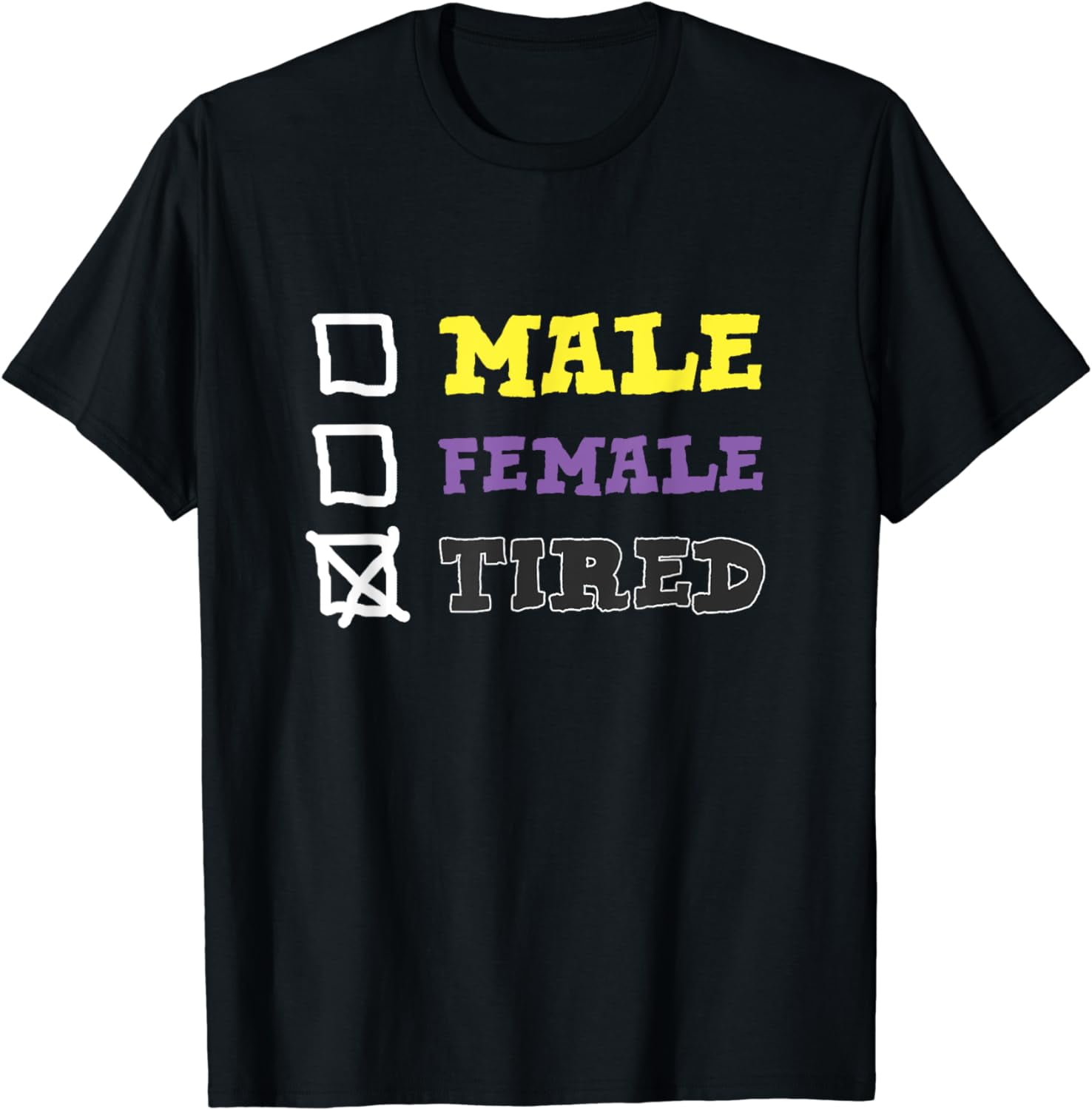 Genderfluid Androgyne Tired Non Binary T-Shirt - Walmart.com
