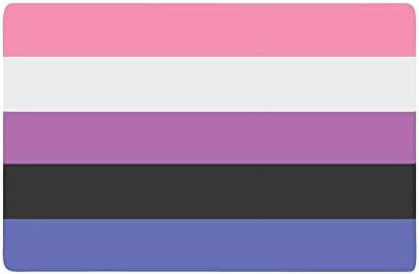 Genderfluid LGBTQ Pride Flag 5 Inch Semi-Transparent Full Color Window ...