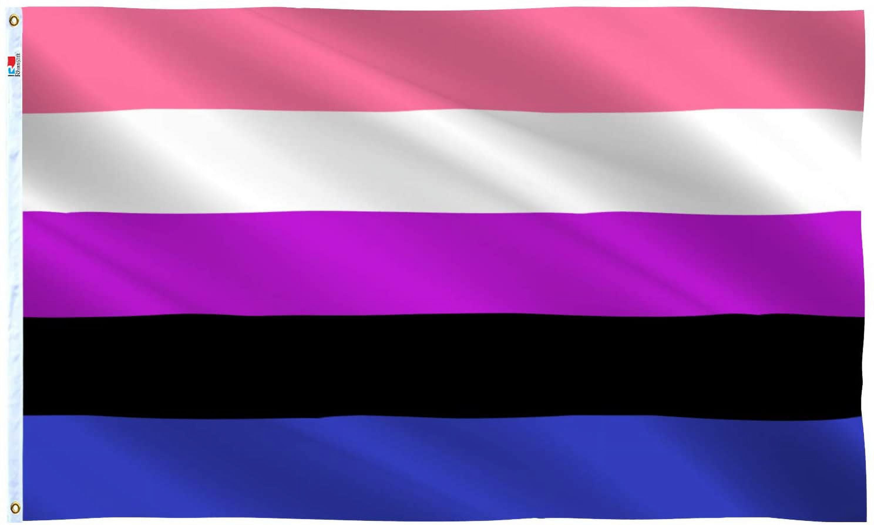 Genderfluid Pride Flag, 3Ply Polyester Heavy Duty Double Sided LGBT ...
