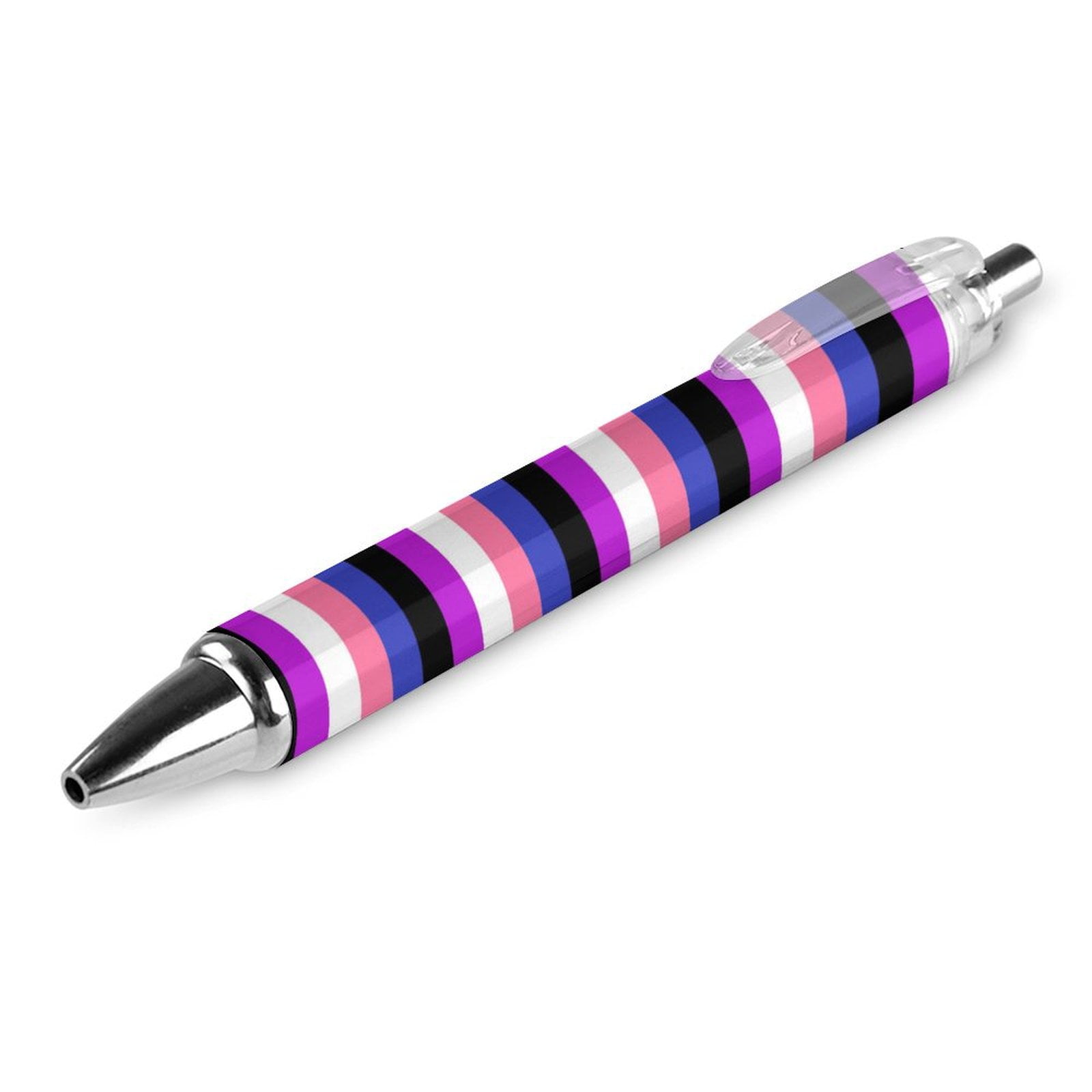 Genderfluid Pride Flag Ballpoint Pen Retractable Pens Black Writing Pen ...