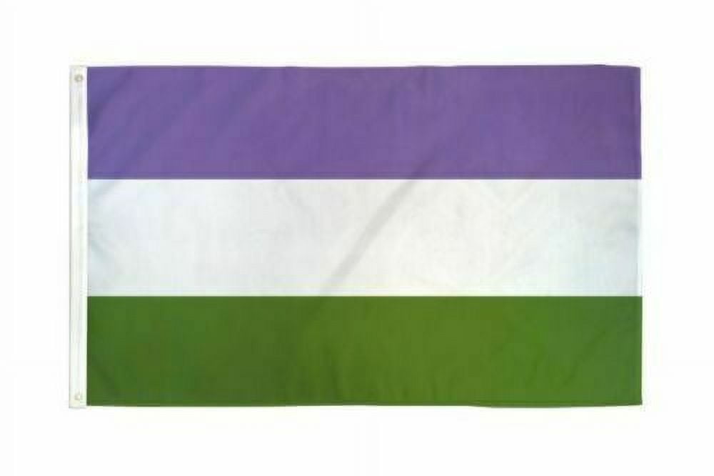 Genderqueer Flag 3x5 Ft Gender Pride Lavender Green Identity Sex Gq