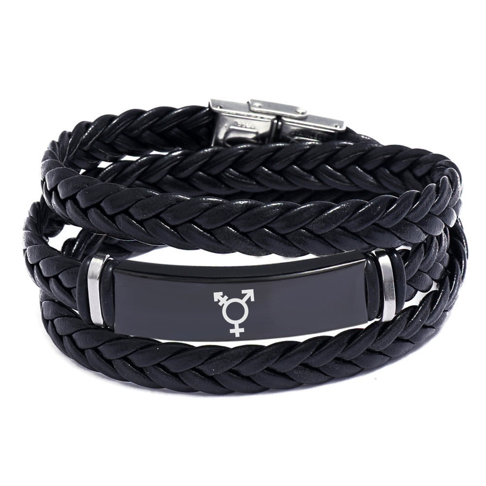 Genderqueer Pride Bracelet Non-Binary Identity Trans Symbol Layered ...