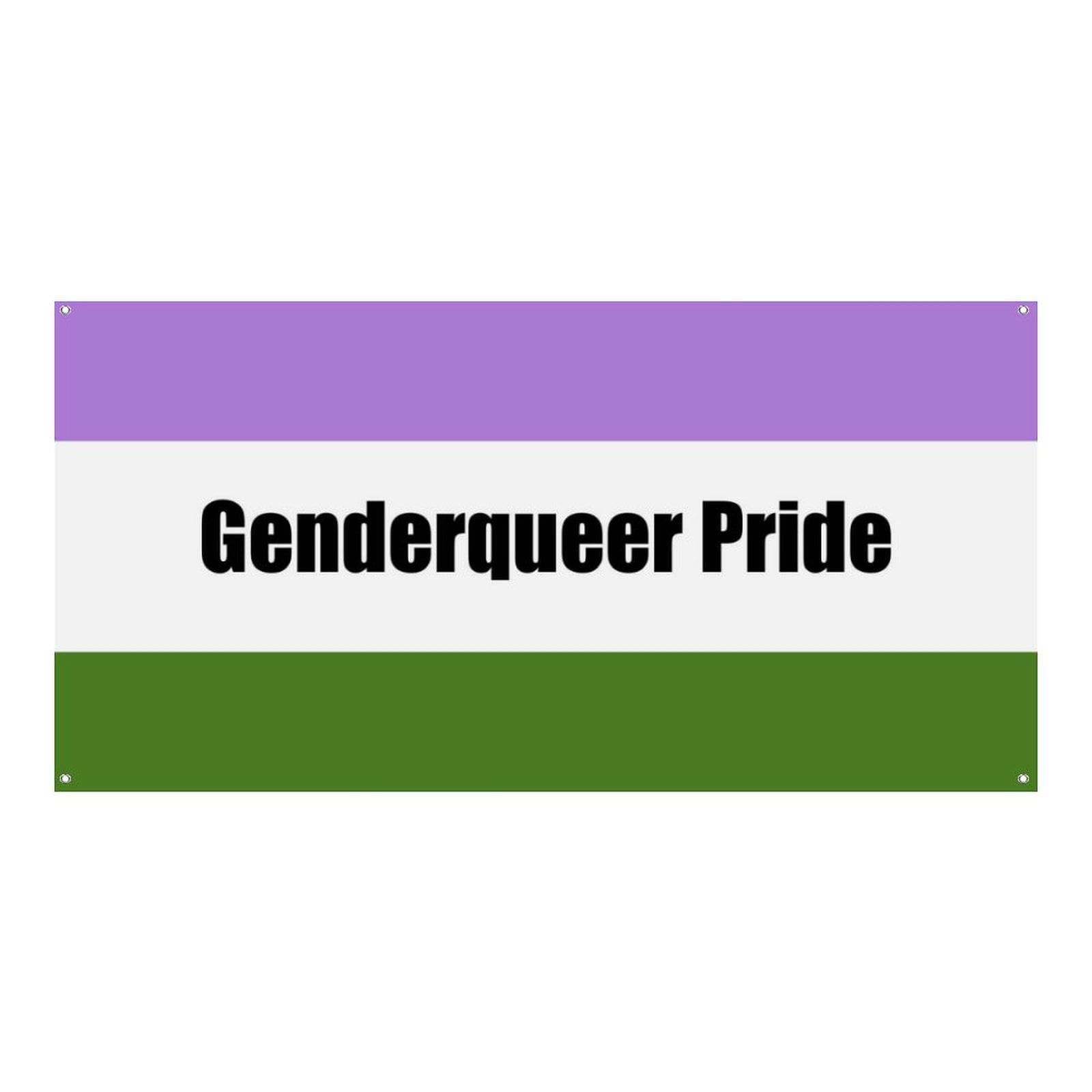 Genderqueer Pride Flag Banners Flag Hanging Backdrop Sign Wall ...