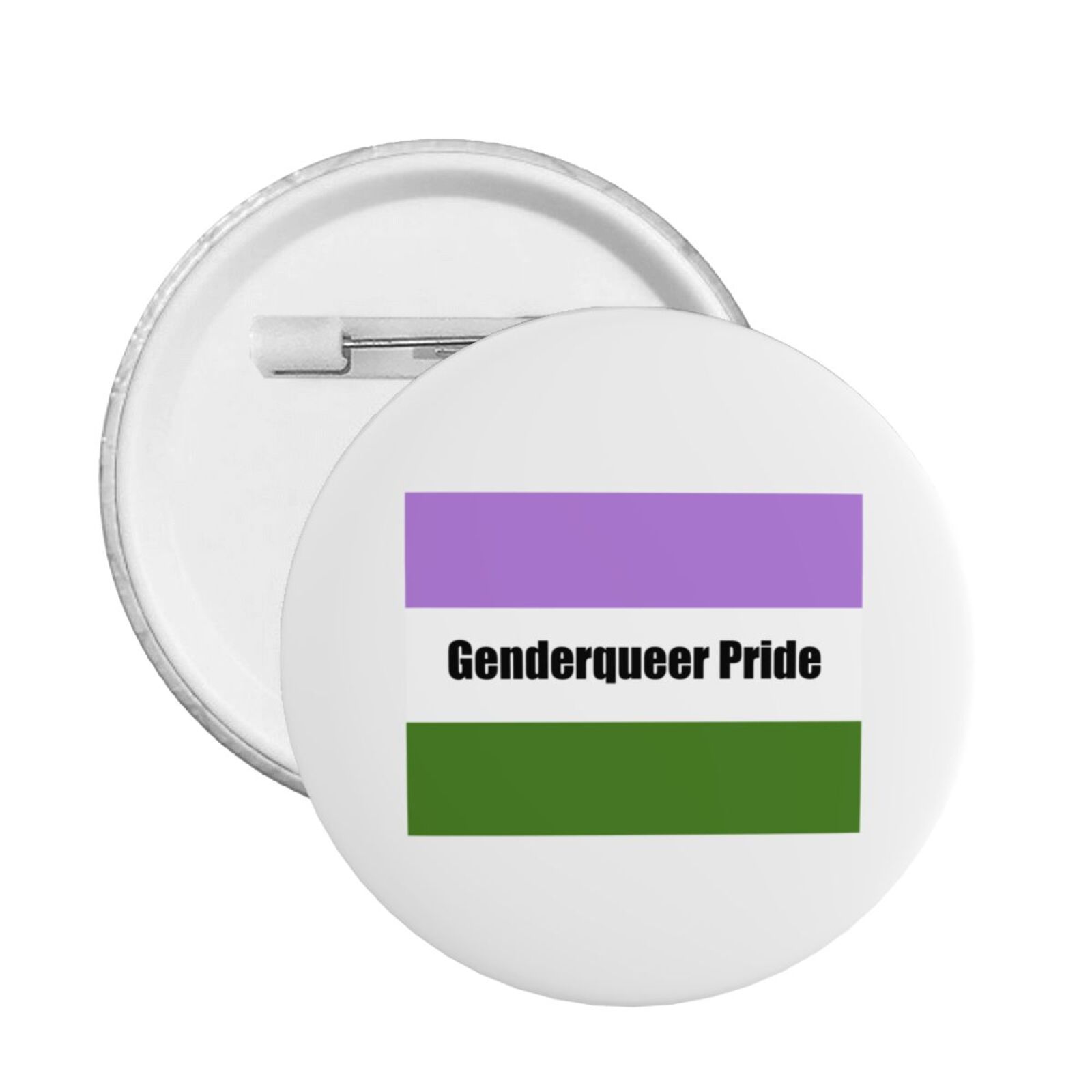 Genderqueer Pride Flag Circular Button Fashion Badge Decoration Backpack Clothing Suitable For ...
