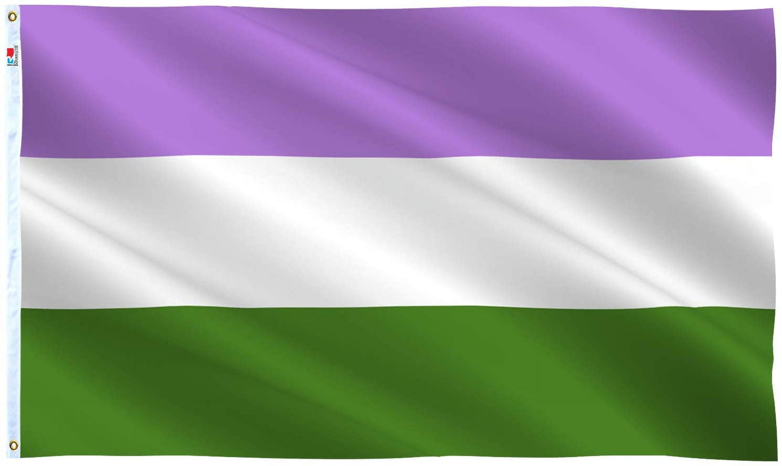 Genderqueer Pride Flag，LGBTQIA Gender Queer Rainbow Banner,Moderate ...